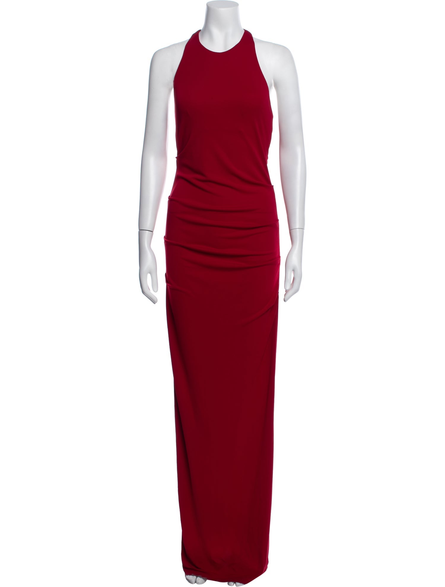 Nicole Miller Crew Neck Long Dress - Red Dresses, Clothing - WNI42594 ...