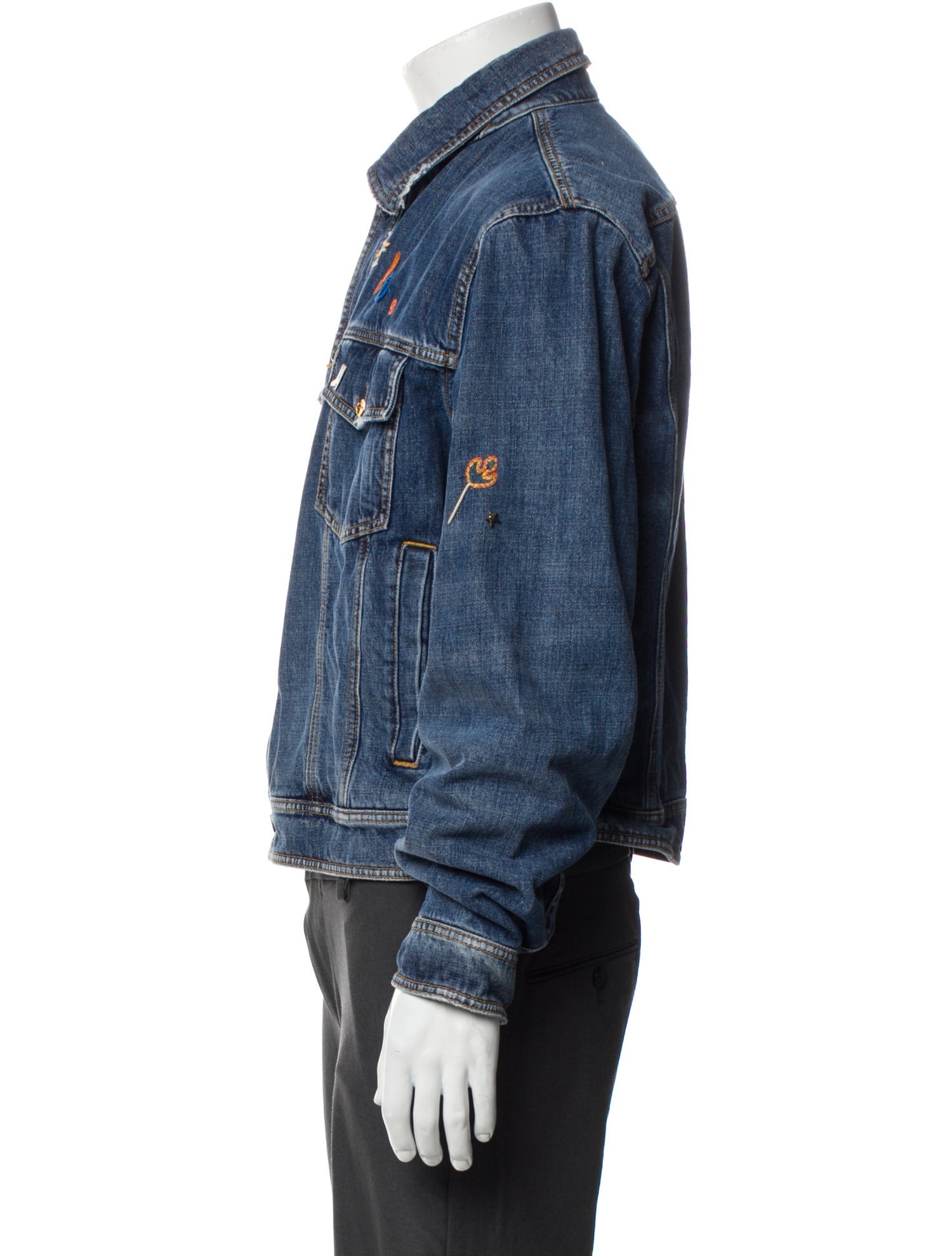Vetements x Levi's 2018 Colorblock Pattern Denim Jacket - Blue ...
