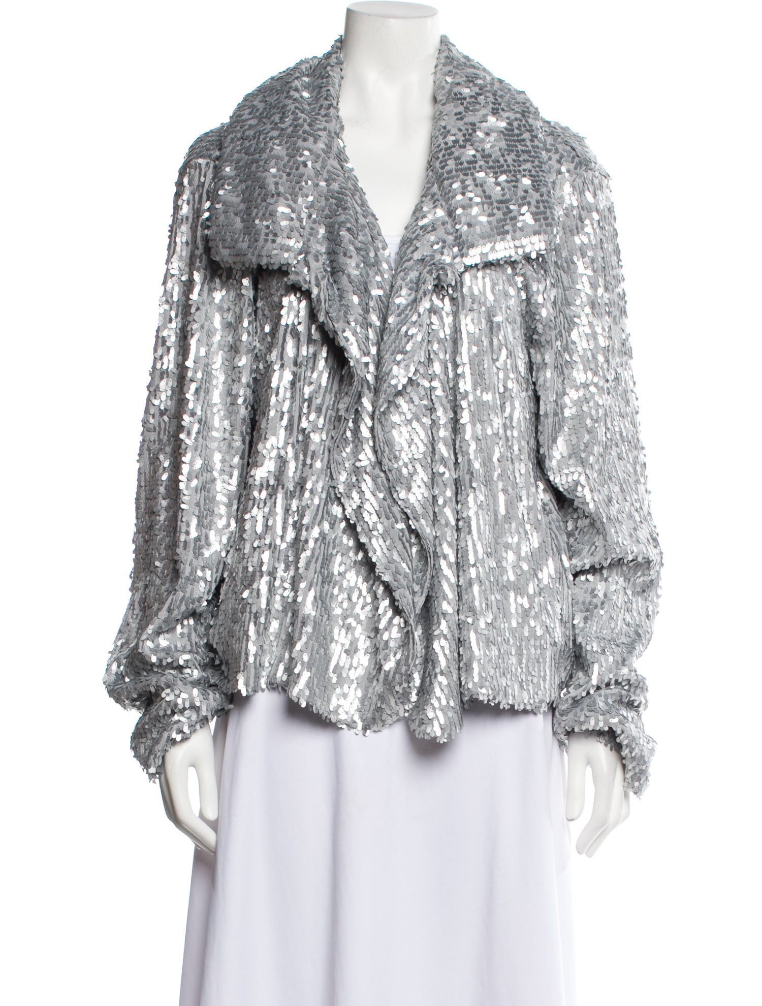 Norma Kamali Tweed Pattern Evening Jacket - Metallic Jackets, Clothing ...