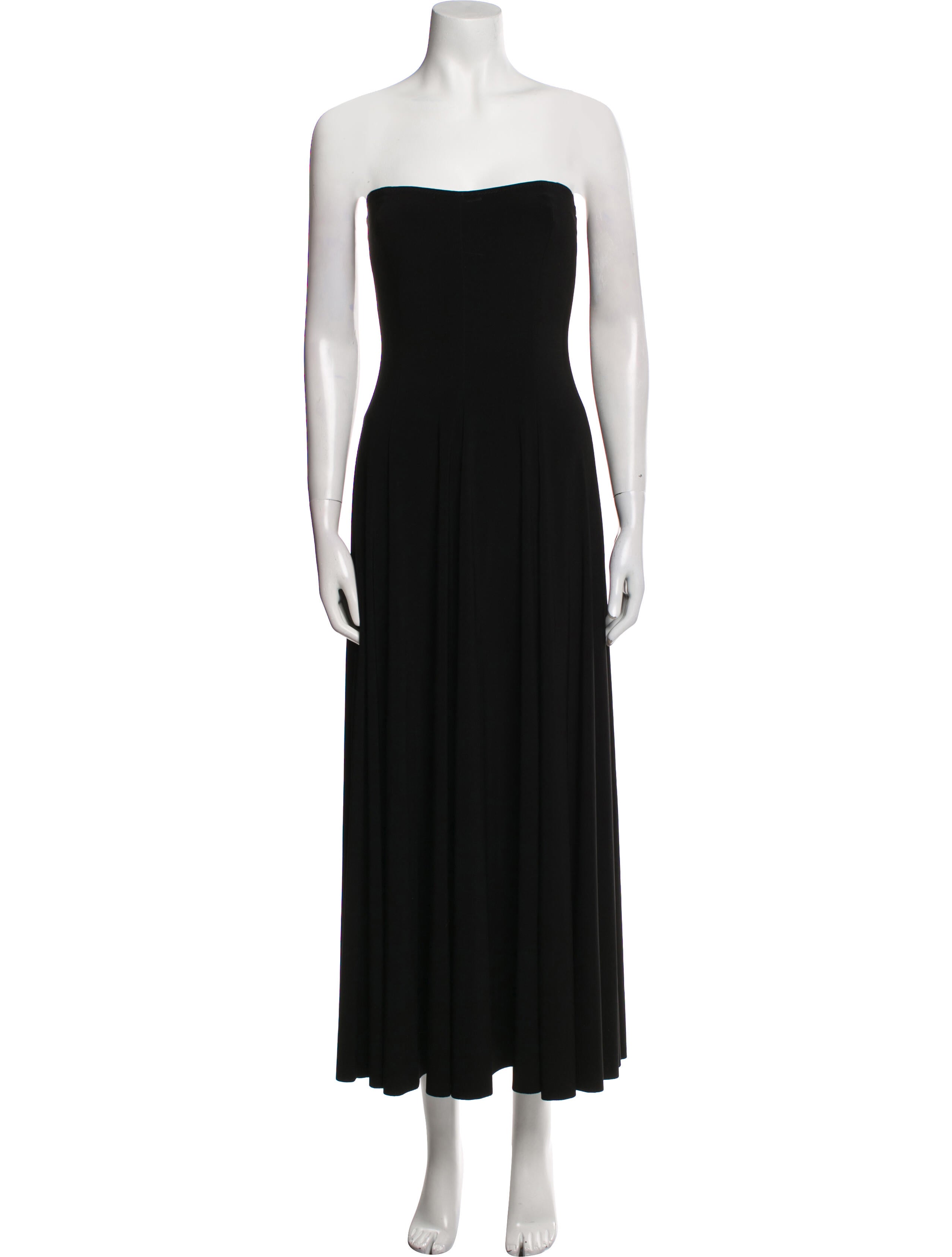 Norma Kamali Strapless Midi Length Dress - Blue Dresses, Clothing - WNK53808 | The RealReal