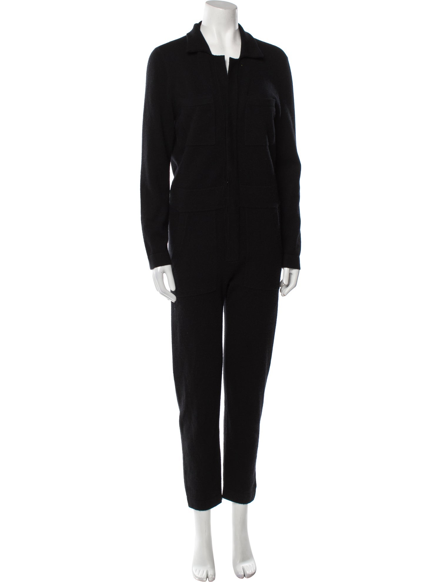 Naked Cashmere Cashmere Jumpsuit - Black, 25.5" Rise Jumpsuits and ...