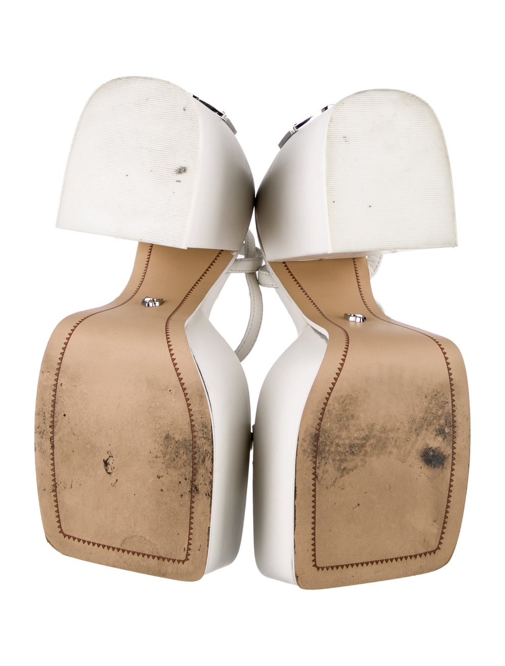 Naked Wolfe Leather Sandals - White Sandals, Shoes - WNKDW20372 | The ...