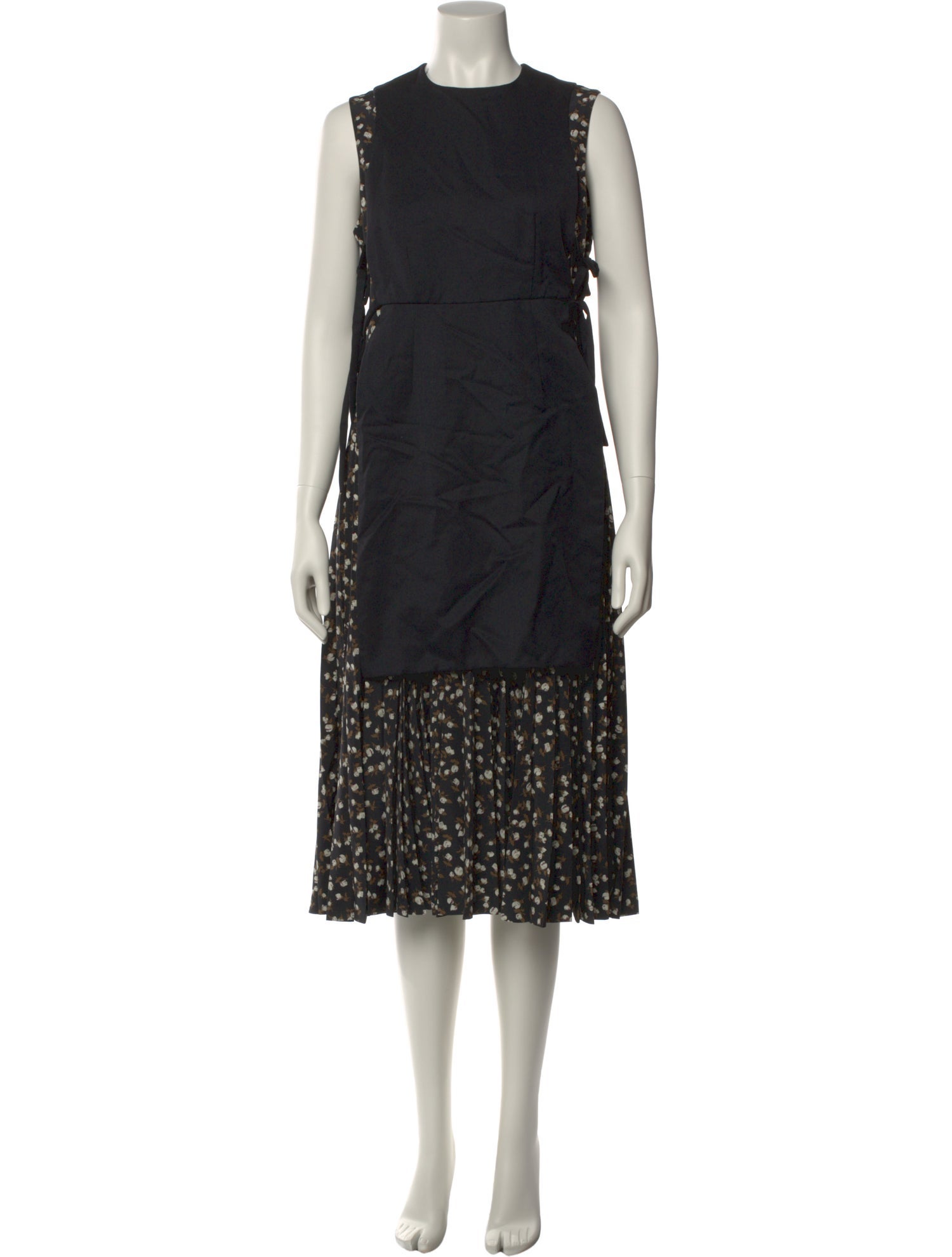 noir kei ninomiya Crew Neck Midi Length Dress - Black Dresses, Clothing ...