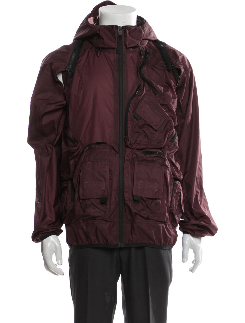 Nike x Nocta Utility Jacket Burgundy With Hood Woven … - Gem