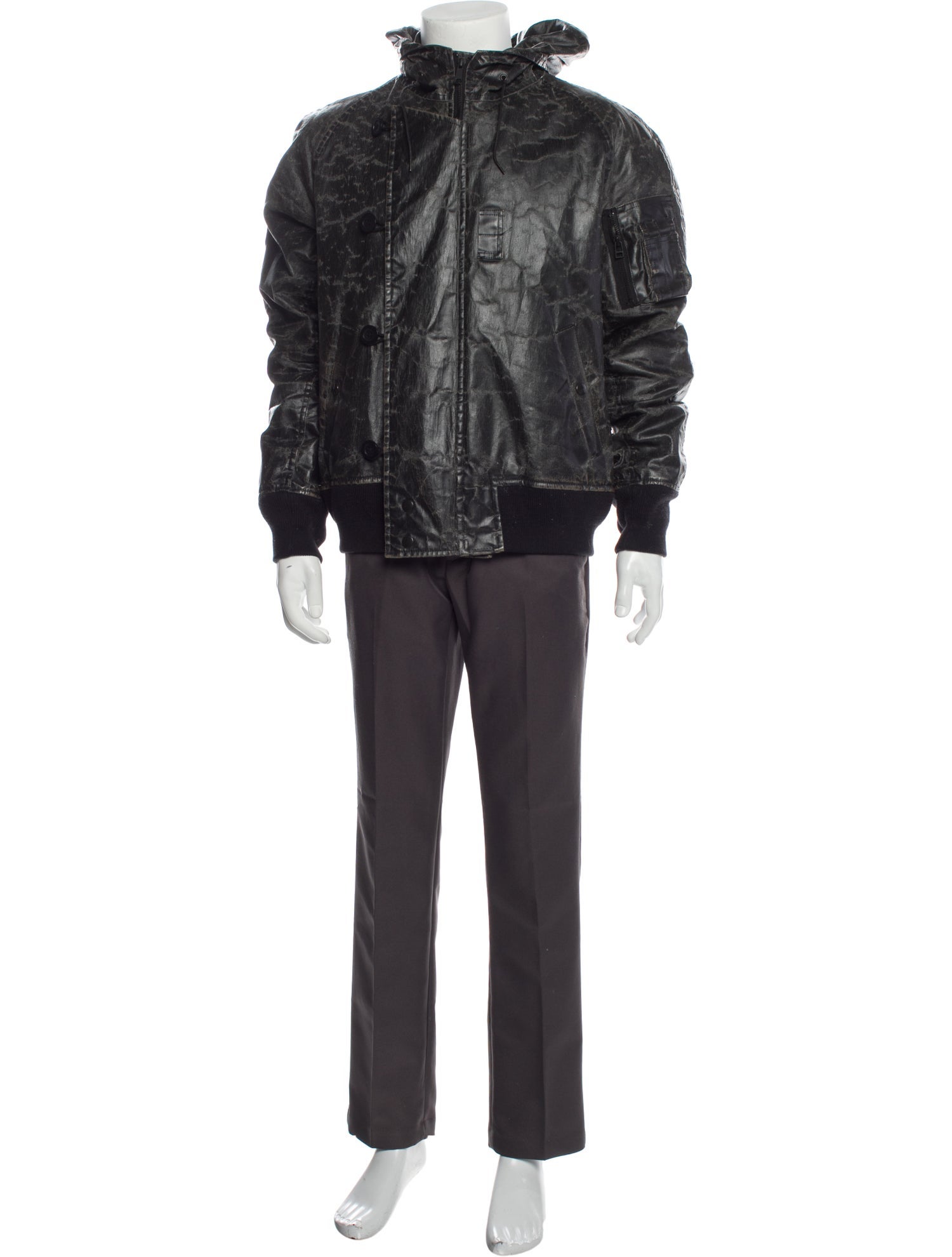Nom de Guerre Bomber Jacket - Black Outerwear, Clothing - WNOMG20122 ...