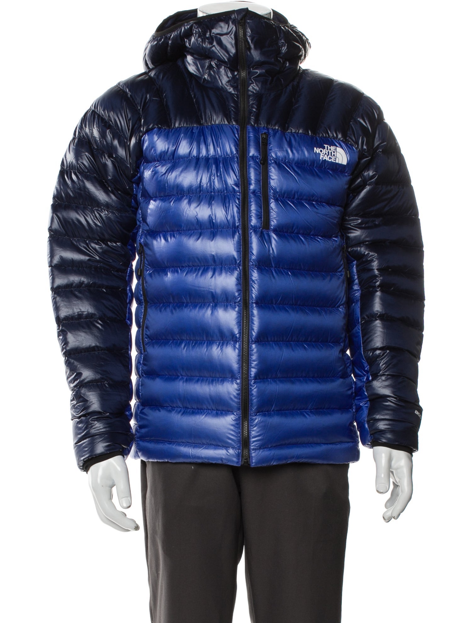 The North Face Colorblock Pattern Puffer Coat - Blue Outerwear ...