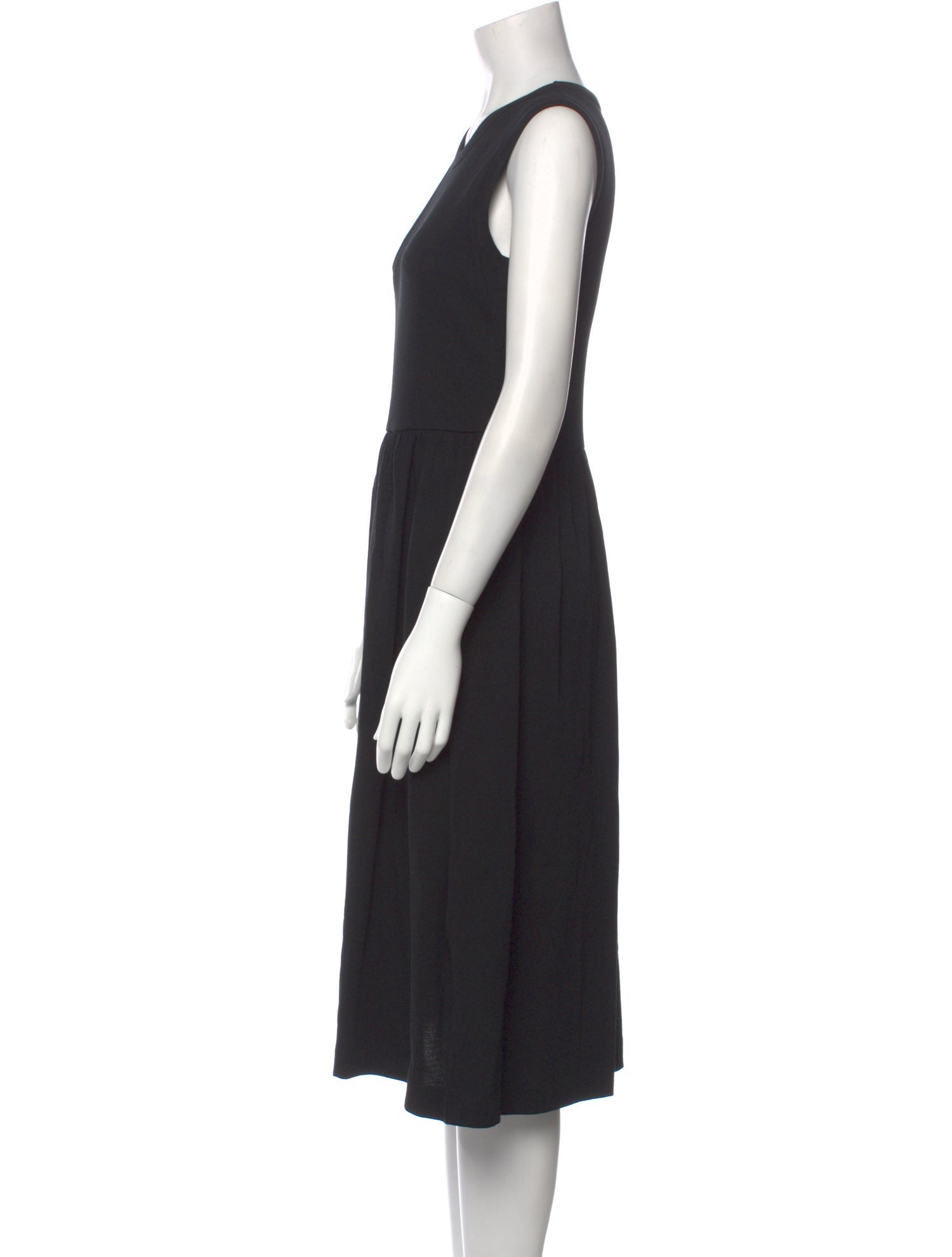 NINETY PERCENT Crew Neck Midi Length Dress - Black Dresses, Clothing ...