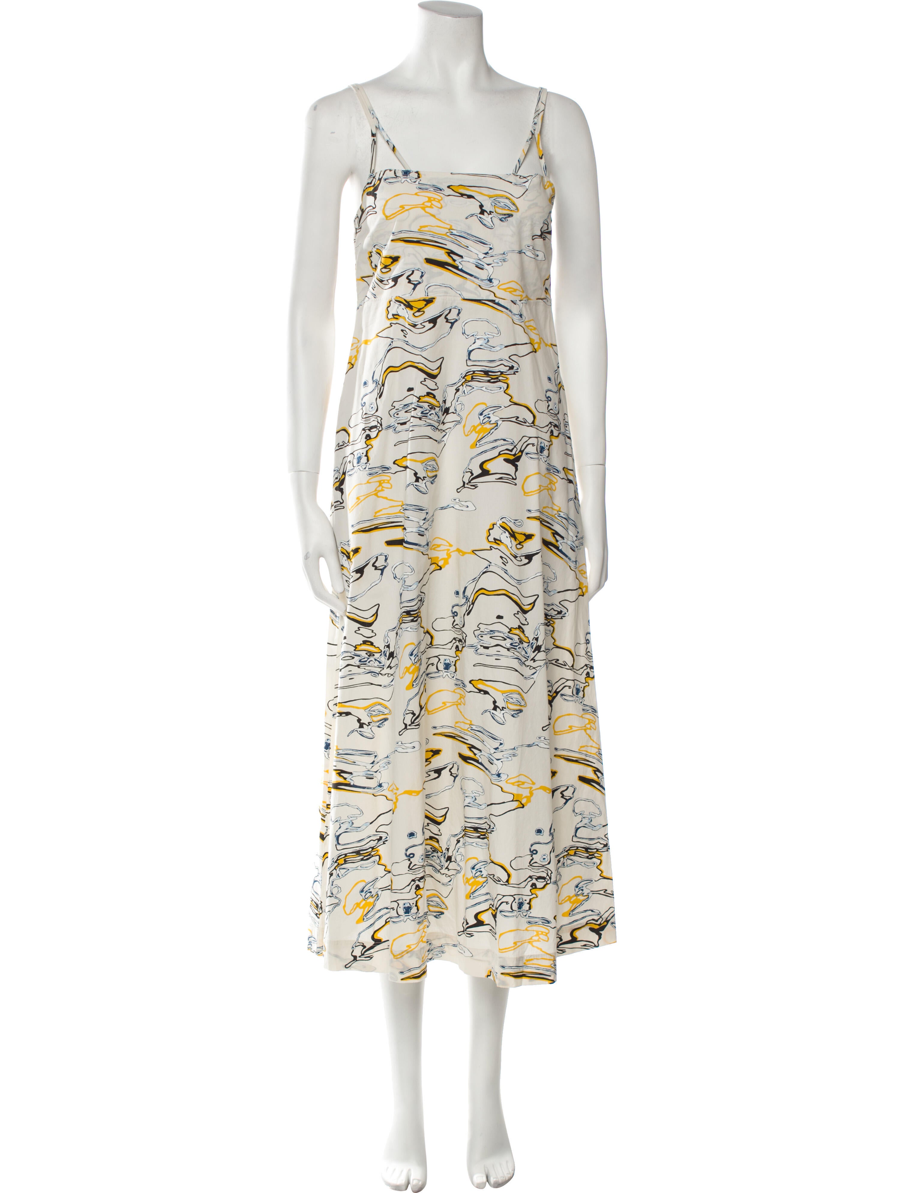 NINETY PERCENT Printed Midi Length Dress - Neutrals Dresses, Clothing ...