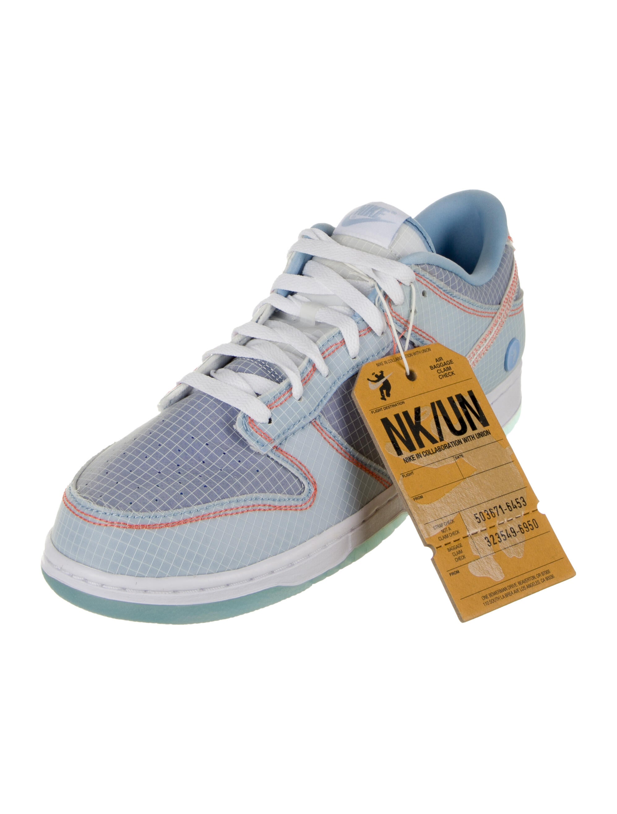 Nike x Union LA Dunk Low Passport Pack 'Argon' Sneakers - Blue Sneakers ...