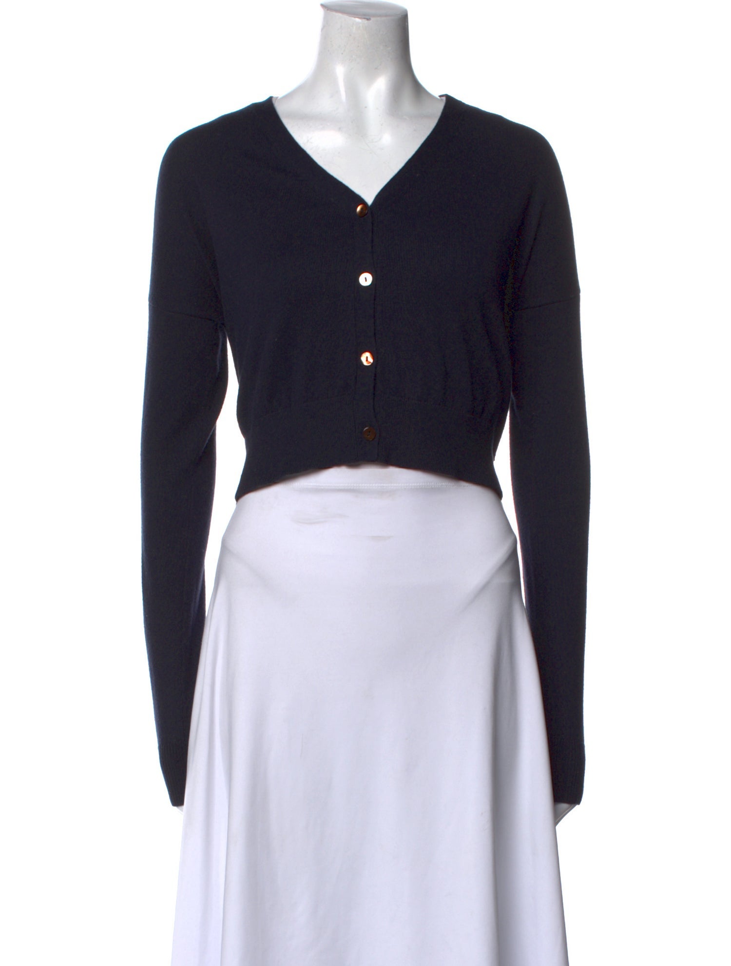 Organic by John Patrick Cashmere V-Neck Sweater - Blue Knitwear ...