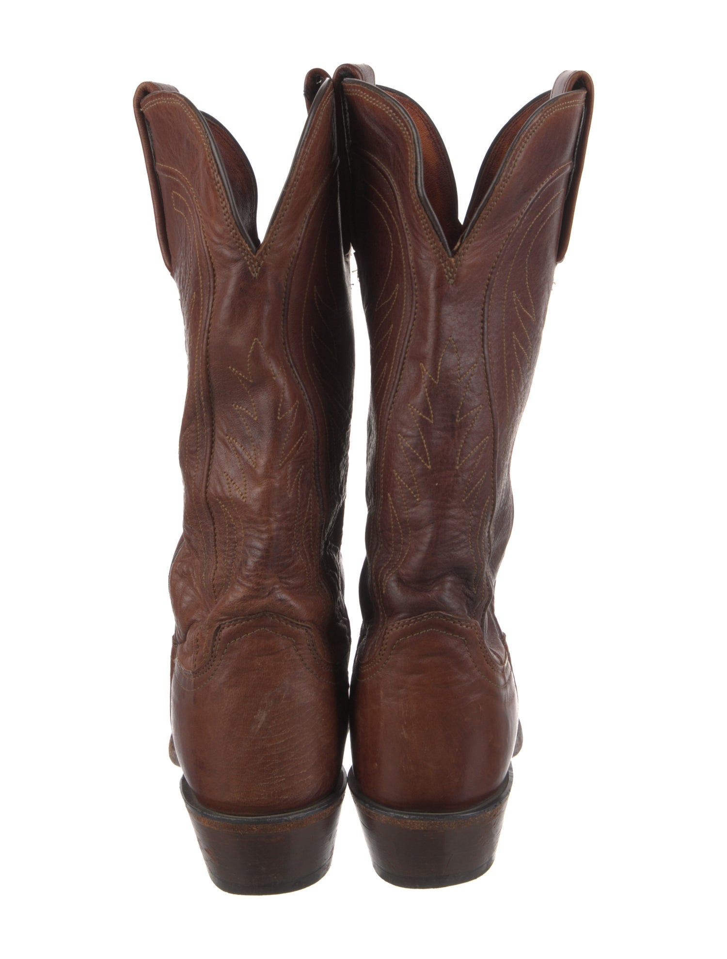 1883 by Lucchese Leather Embroidered Accent Western Boots - Brown Boots ...