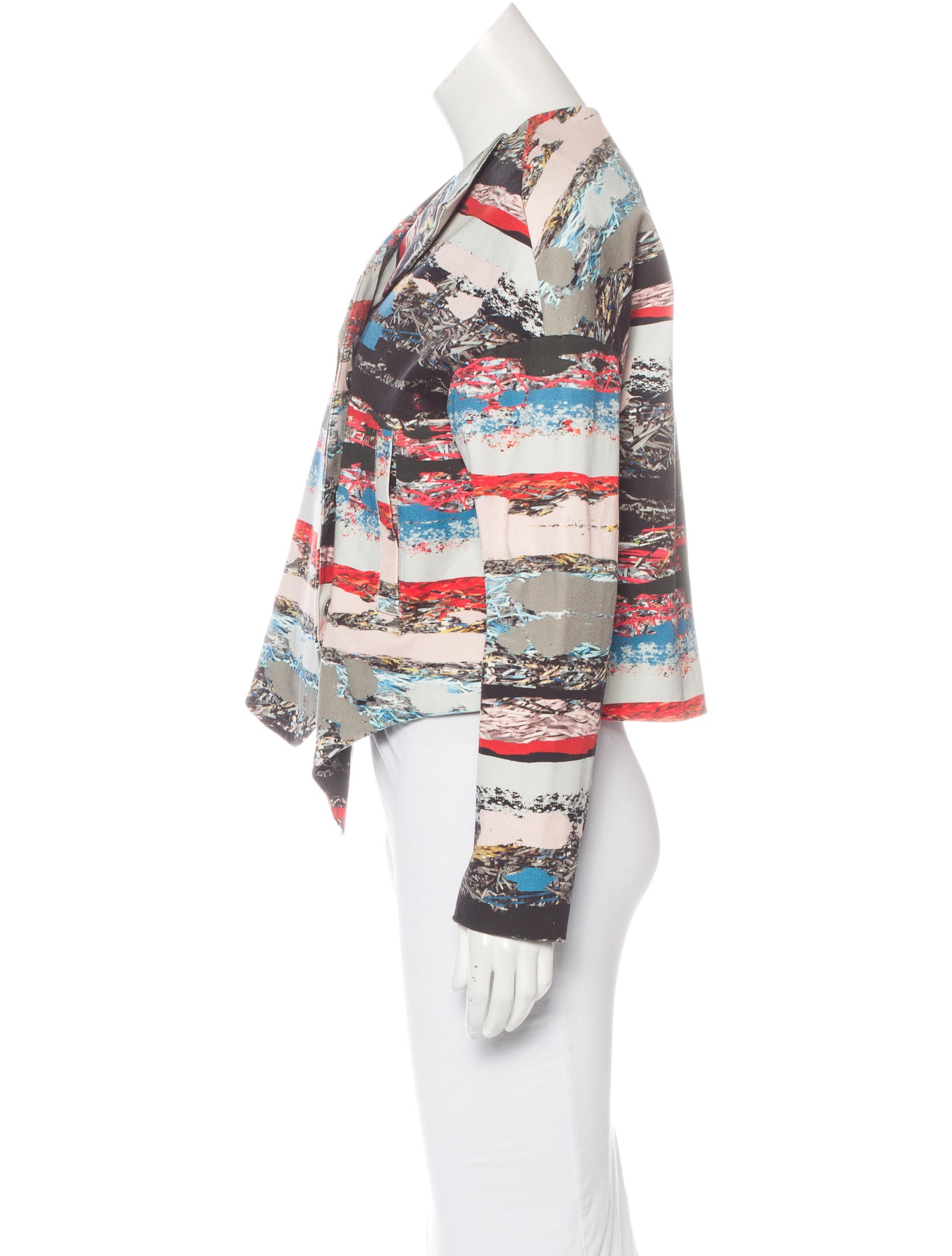 Opening Ceremony Printed Asymmetrical Jacket w/ Tags - Grey Jackets ...