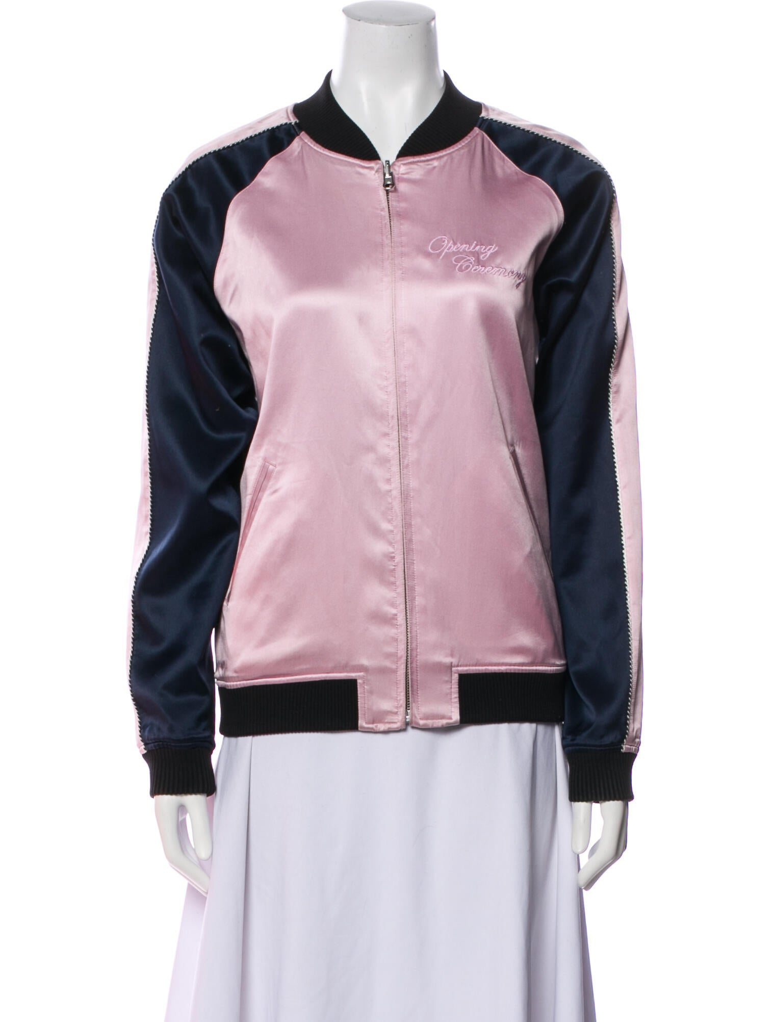 Valentino Silk Floral Print Bomber Jacket - Pink Jackets, Clothing ...