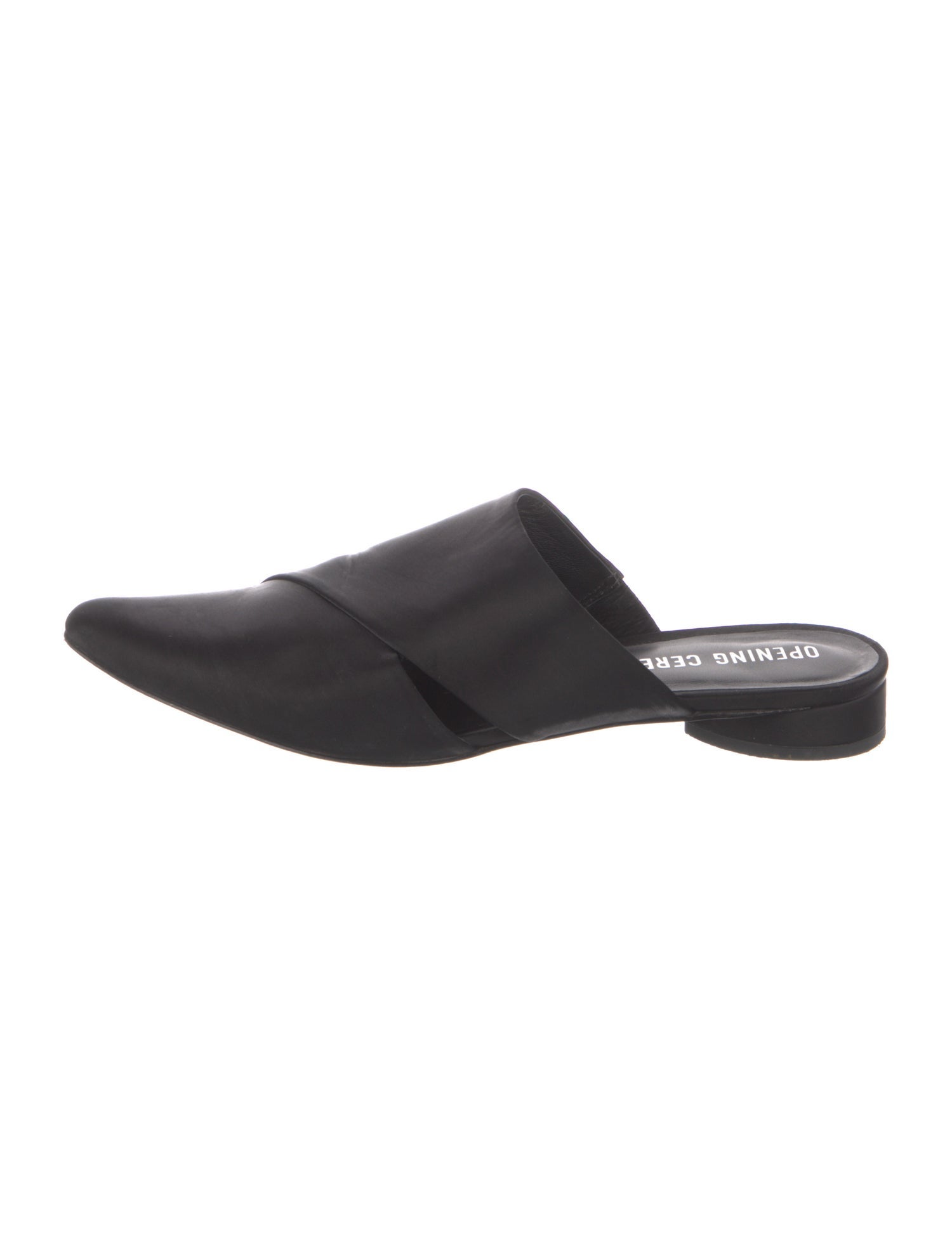 Opening Ceremony Leather Mules - Black Flats, Shoes - WOC61397 | The ...