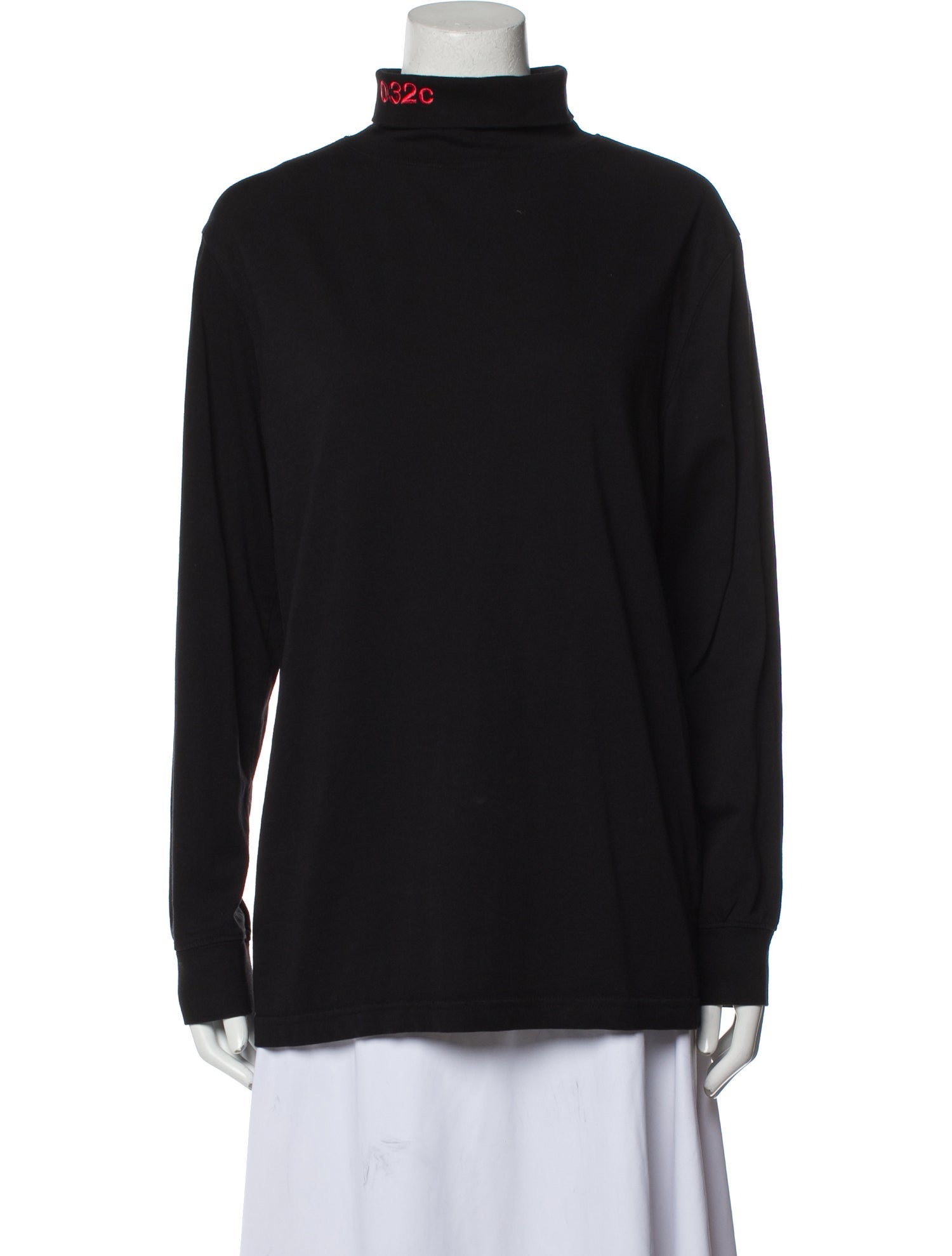 032c Turtleneck Sweater - Black Knitwear, Clothing - WOCCC20447 | The ...
