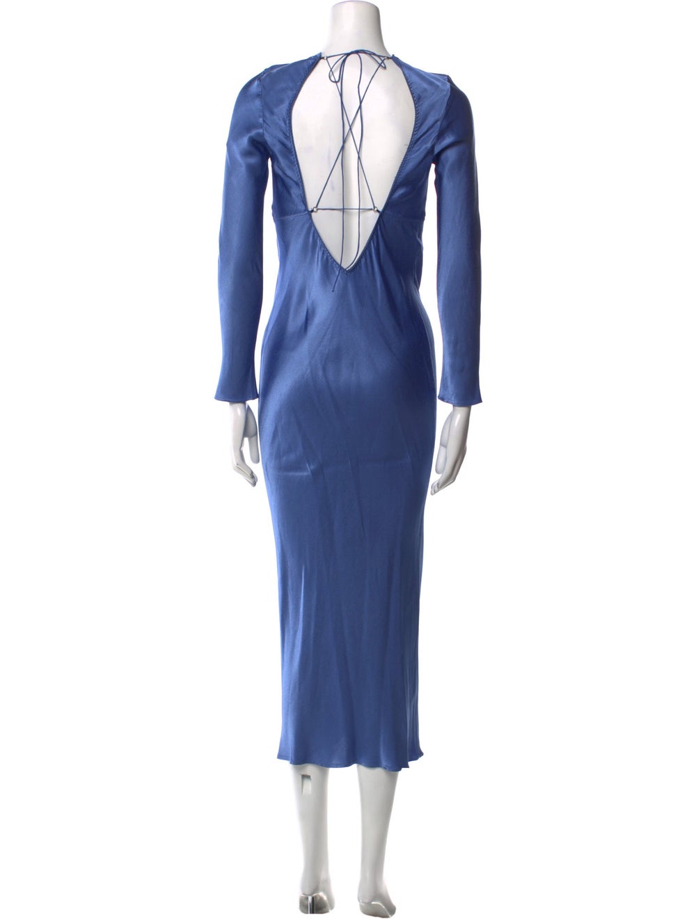 Anna October Crew Neck Long Dress - Blue Dresses, Clothing - WOCCT21730 ...