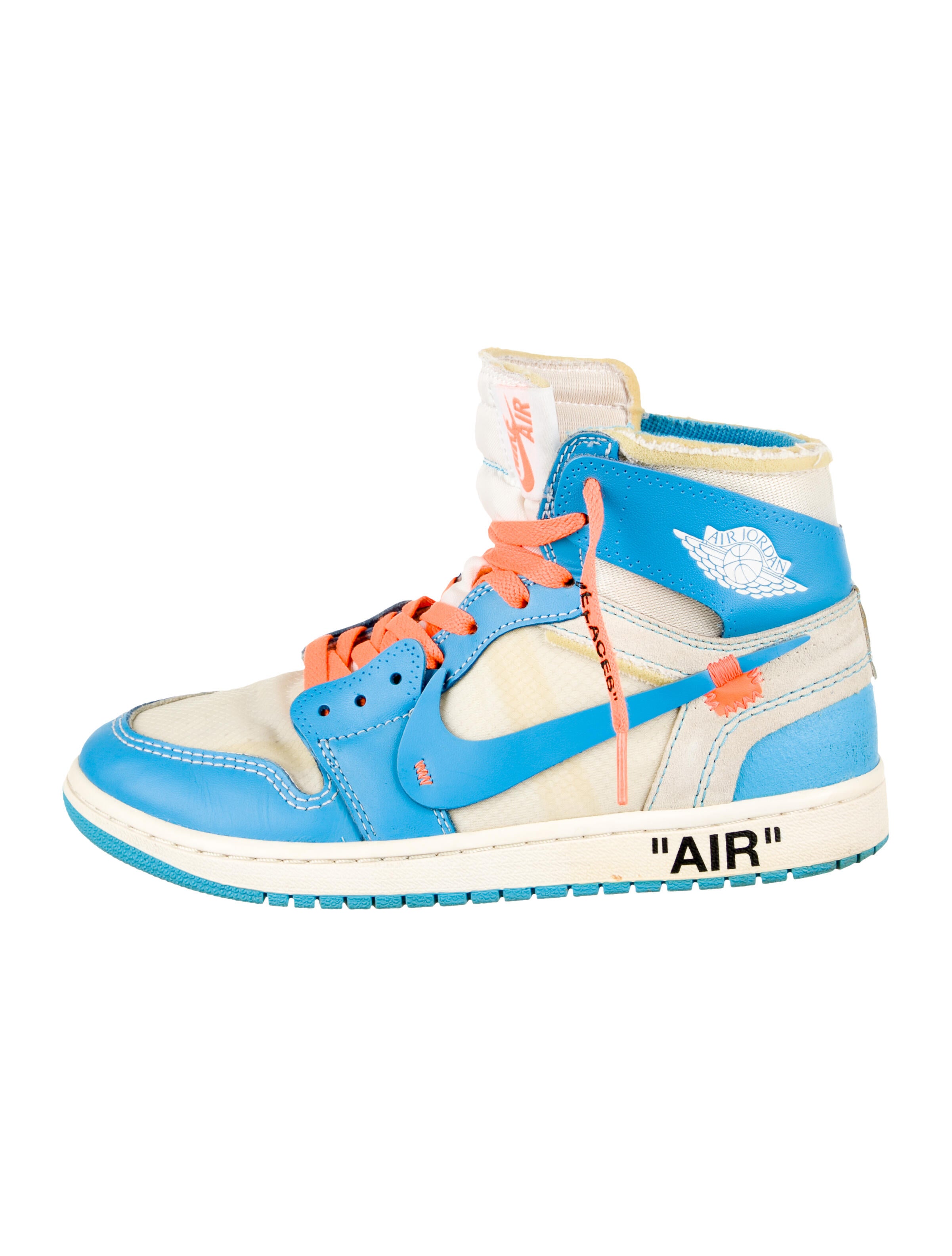 Off-White x Nike Jordan 1 Retro High Off-White University Blue Sneakers ...