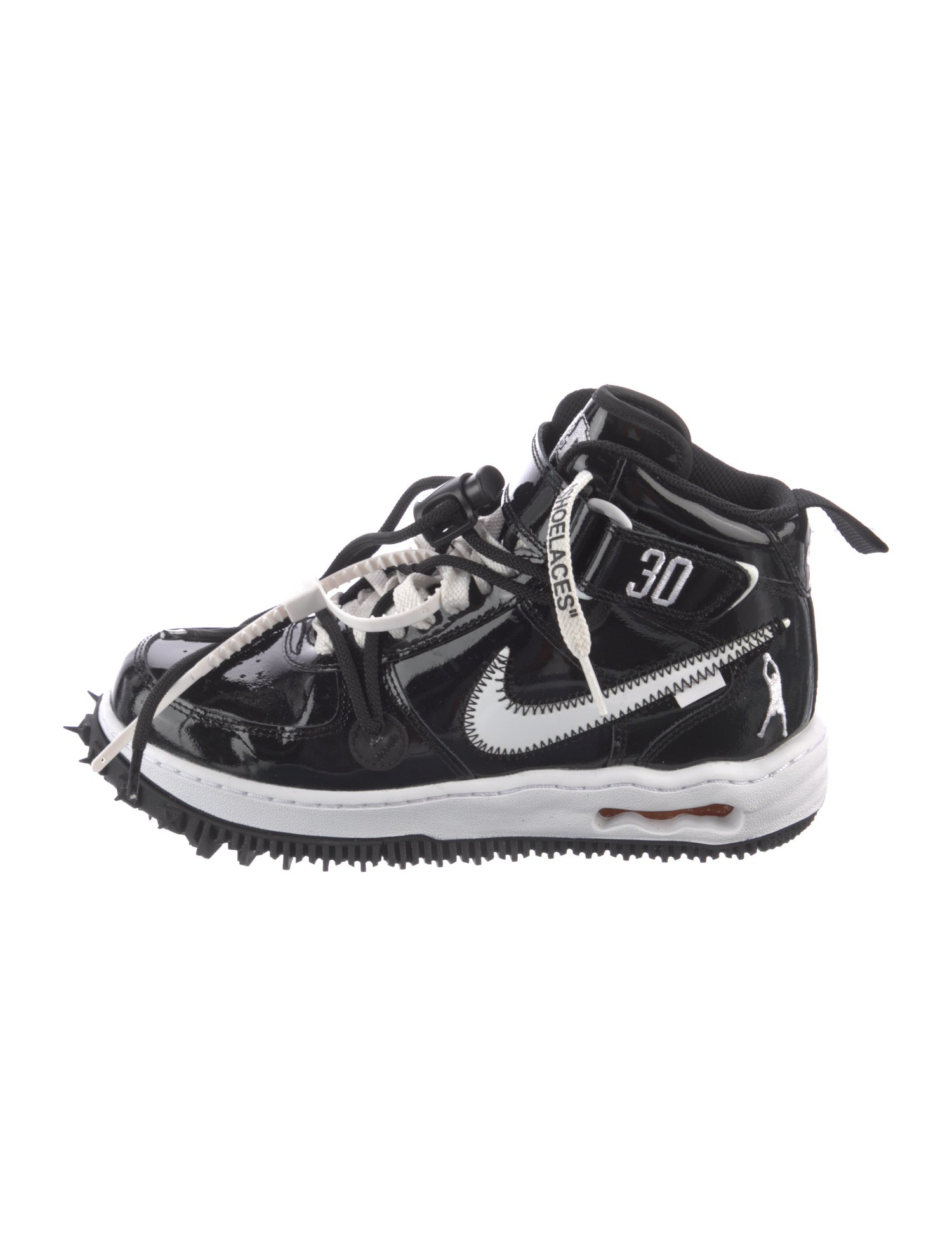 Off-White x Nike Air Force 1 Mid SP 'Sheed' Athletic Sneakers - Black ...