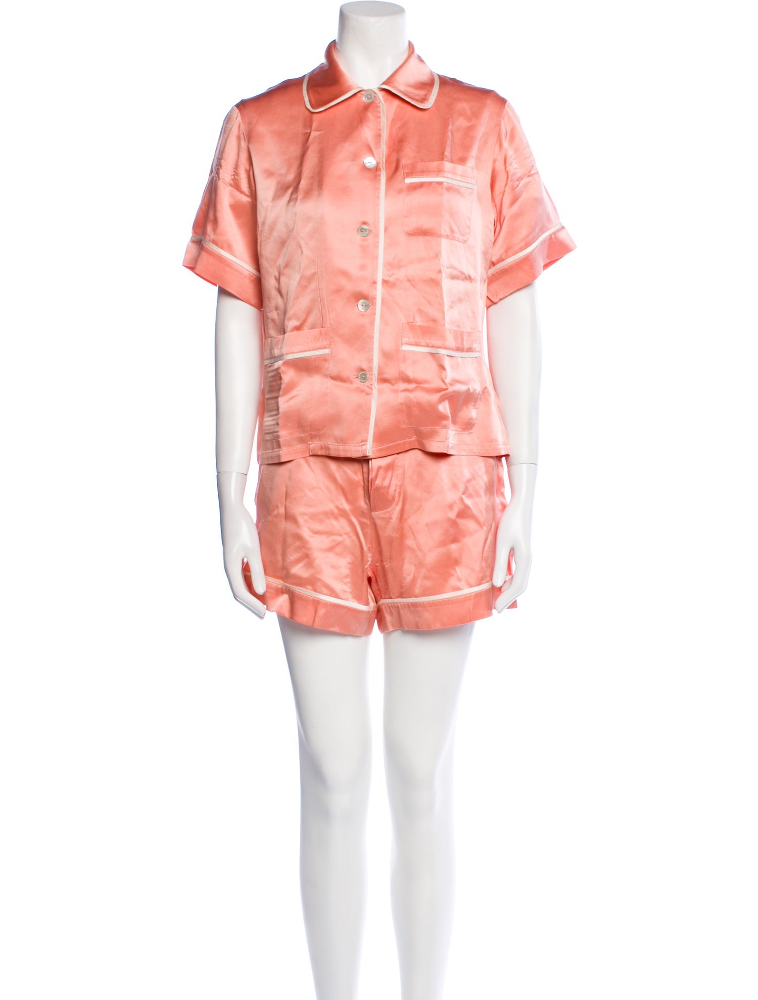 Olivia von Halle Leather Pajamas - Pink Loungewear, Clothing ...