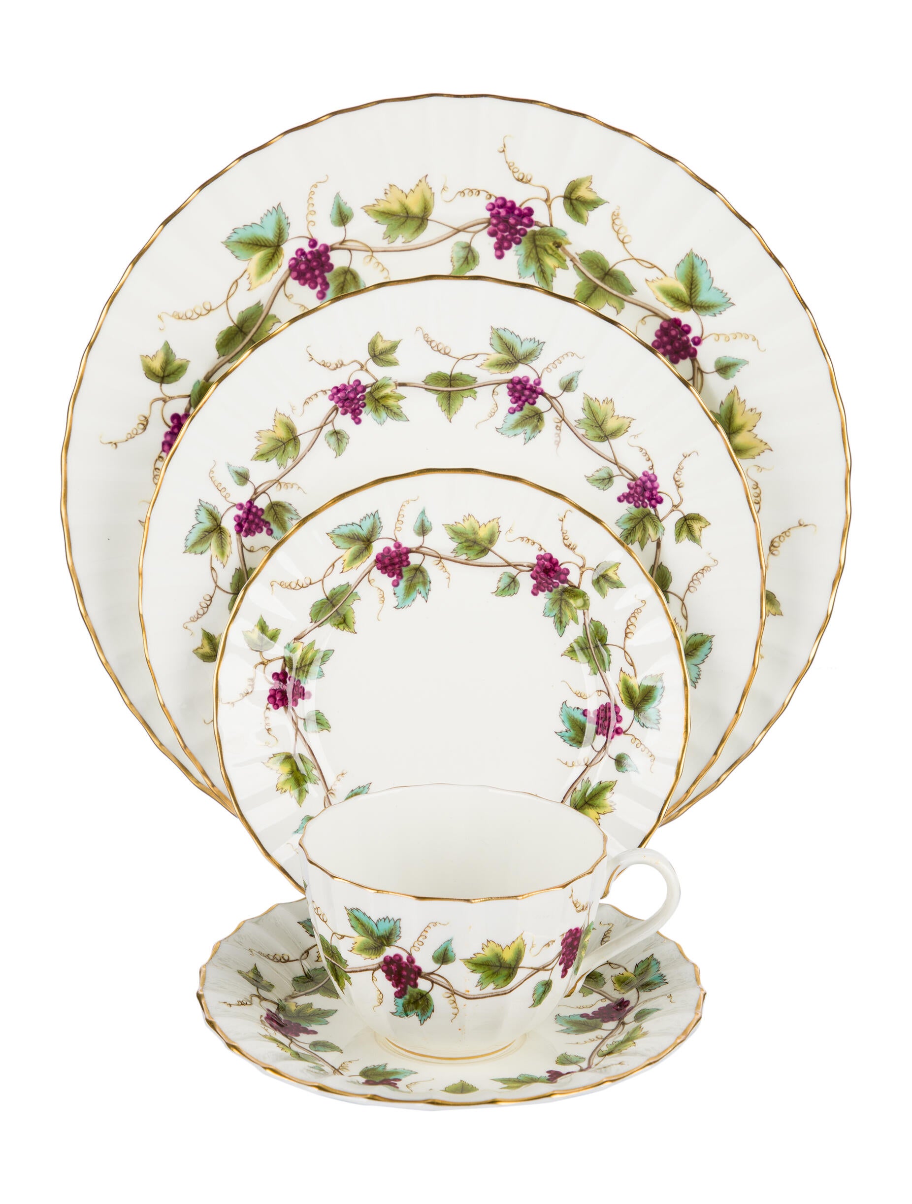 Royal Worcester 45-Piece Bacchanal Dinner Service - White, 45 pieces ...