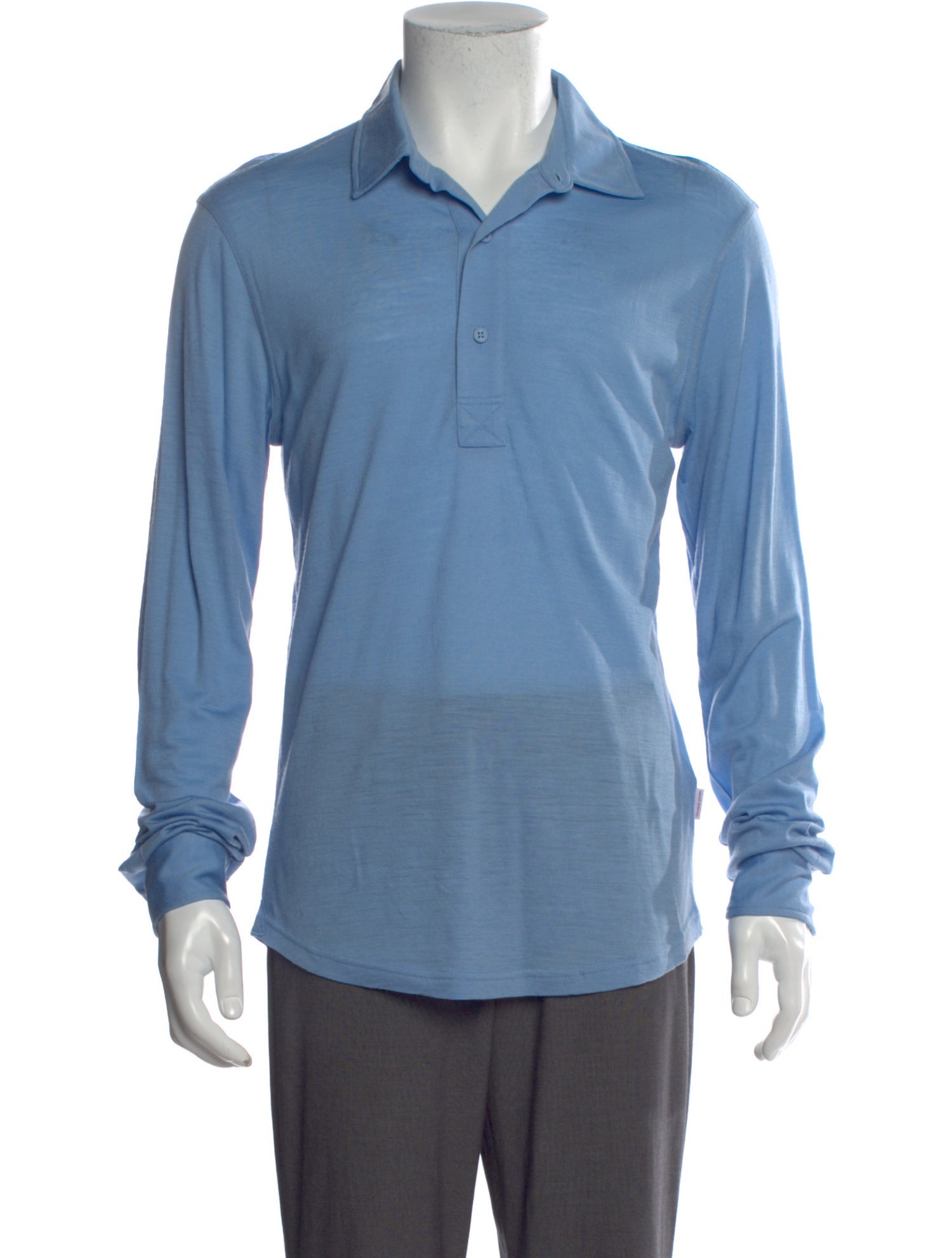Orlebar Brown Merino Wool Collar Polo Shirt - Blue Polos, Clothing ...
