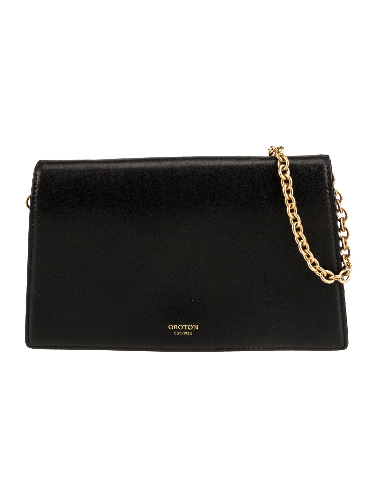 Oroton Leather Evening Bag - Black Crossbody Bags, Handbags ...
