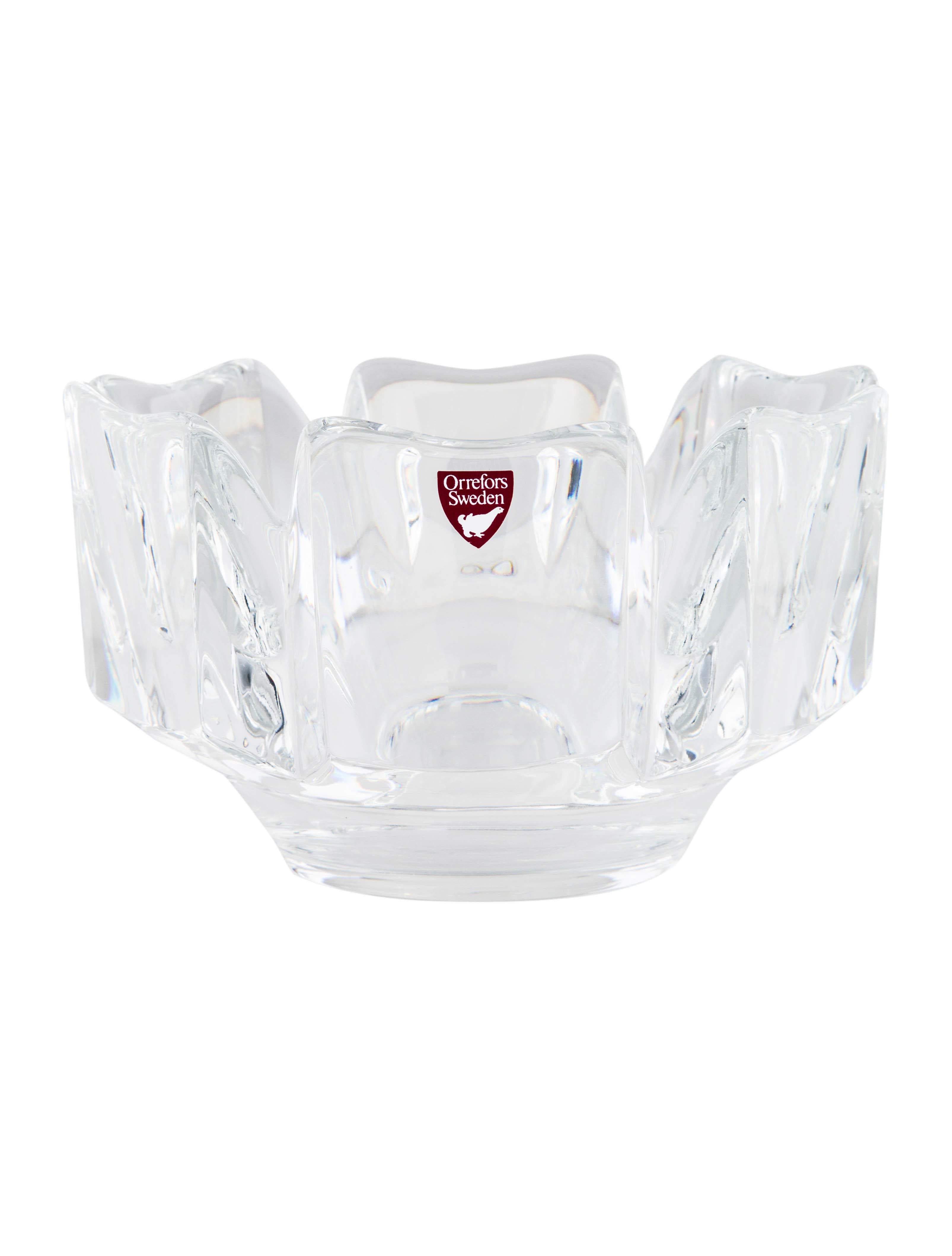 Orrefors Crystal Corona Bowl - Clear Decorative Accents, Decor ...