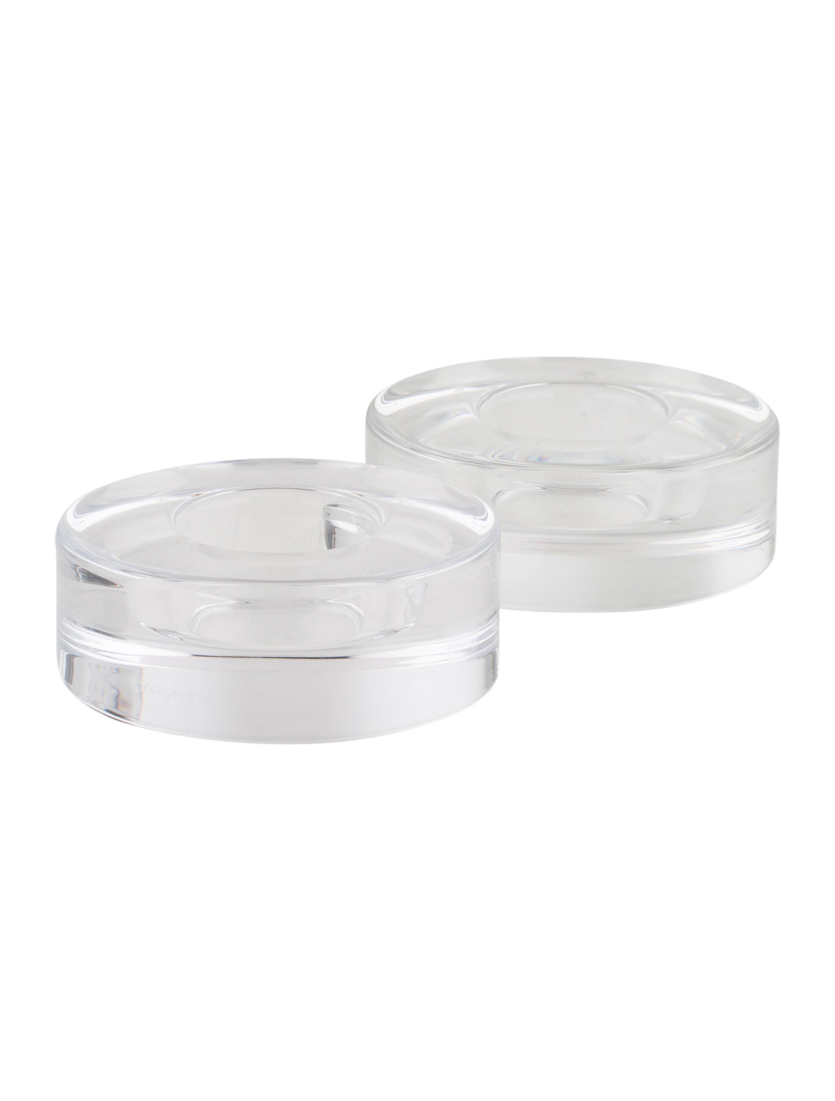 Orrefors Pair of Puck Votives - Clear, 2 pieces Decorative Accents ...