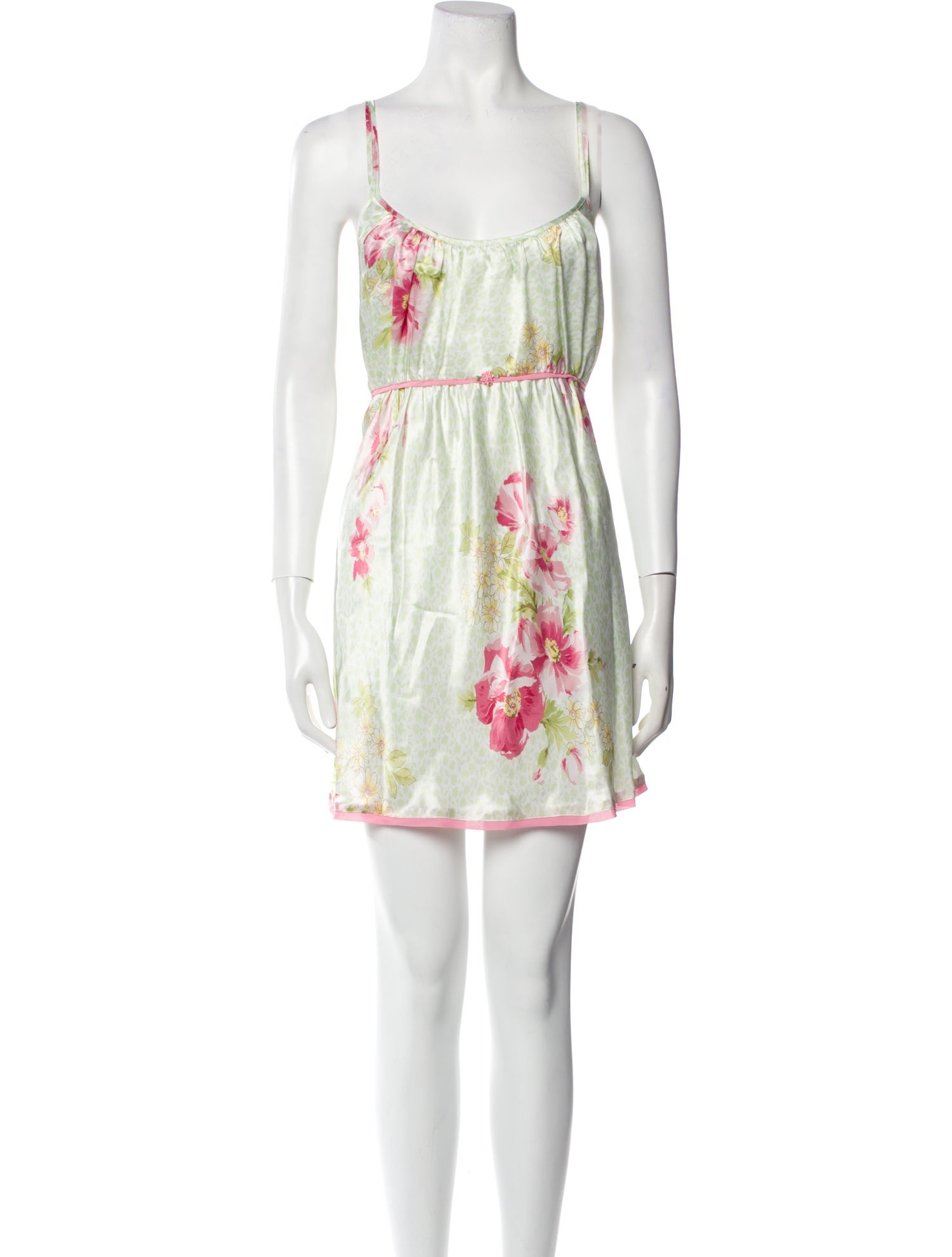 Oscar de la Renta Pink Label Floral Print Mini Dress w/ Tags - Green ...