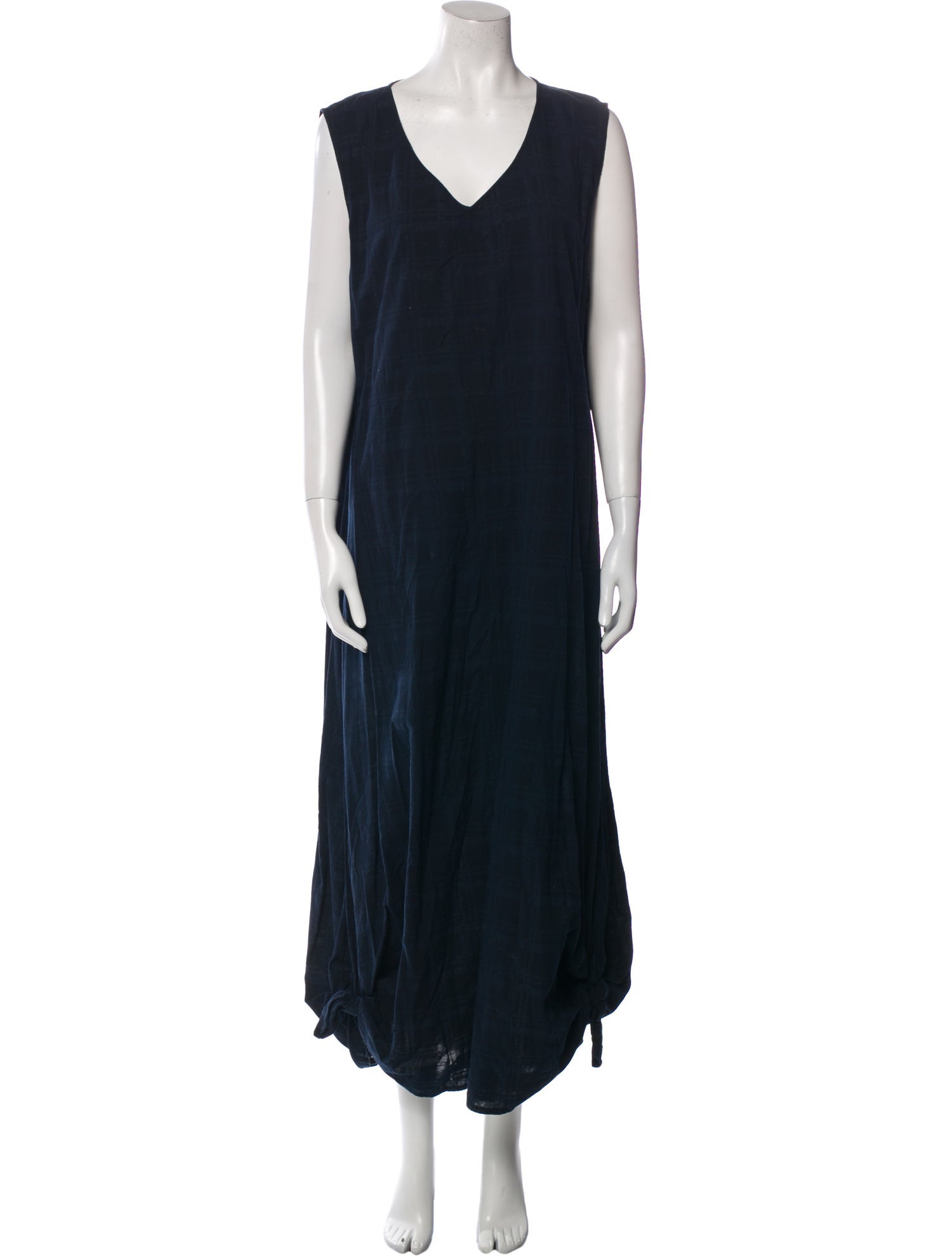 Oska V-Neck Long Dress - Blue Dresses, Clothing - WOSKA21652 | The RealReal