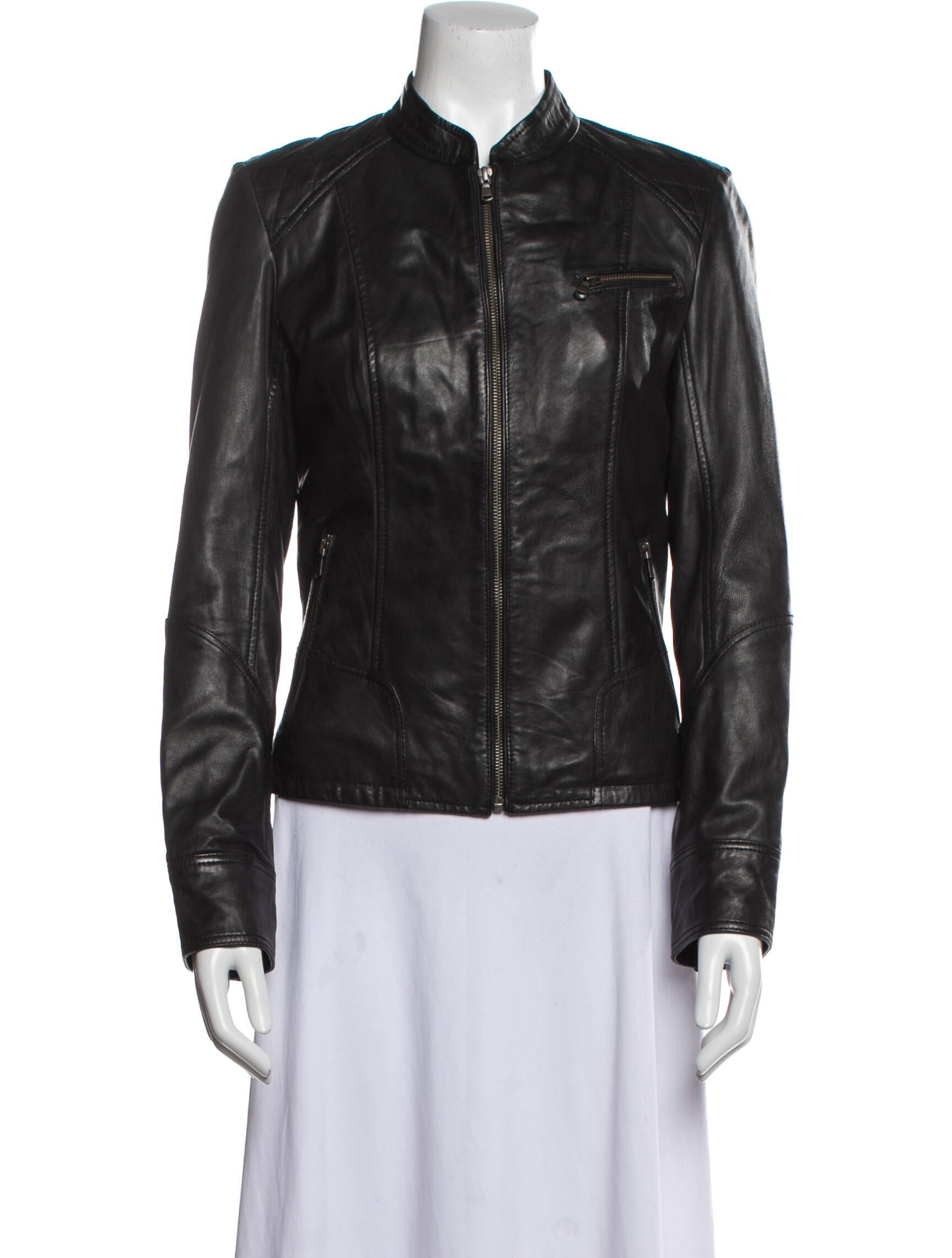 Bod & Christensen Leather Biker Jacket - Black Jackets, Clothing ...