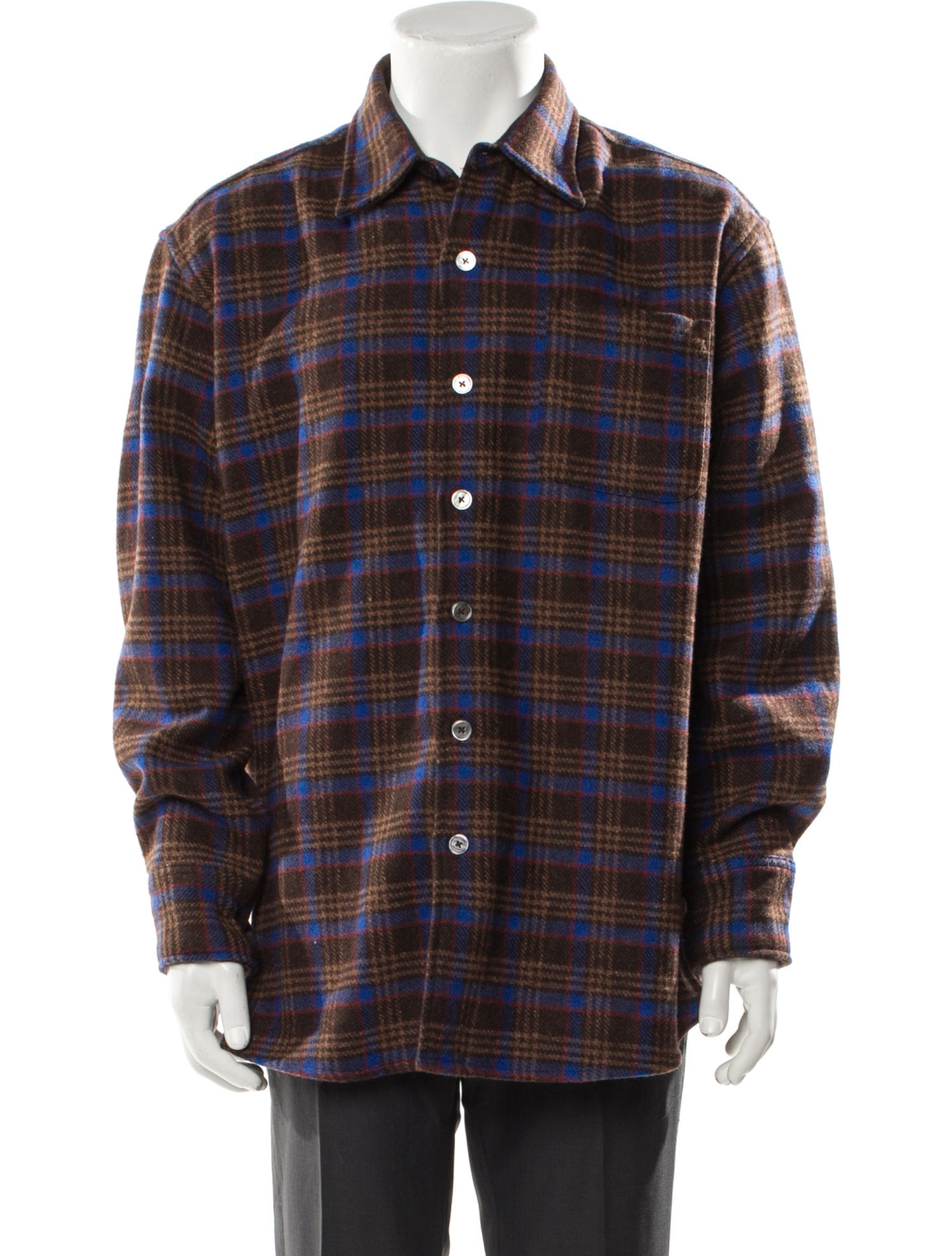 Our Legacy Plaid Print Trucker Jacket - Brown Outerwear, Clothing ...