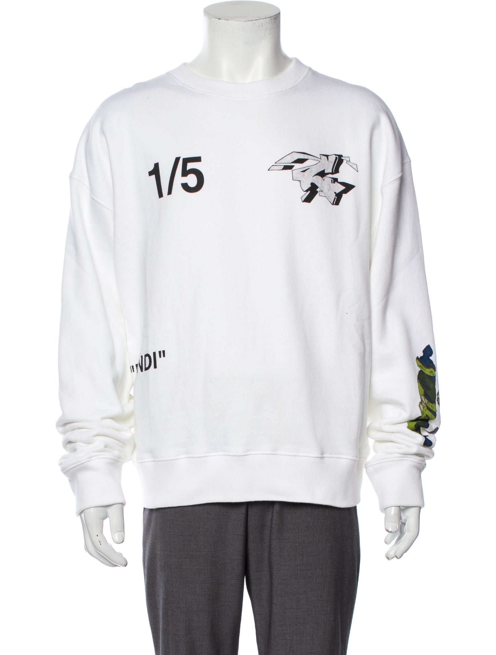 Off-White c/o Virgil Abloh 2019 Dondi Demon Over Sweatshirt w/ Tags ...