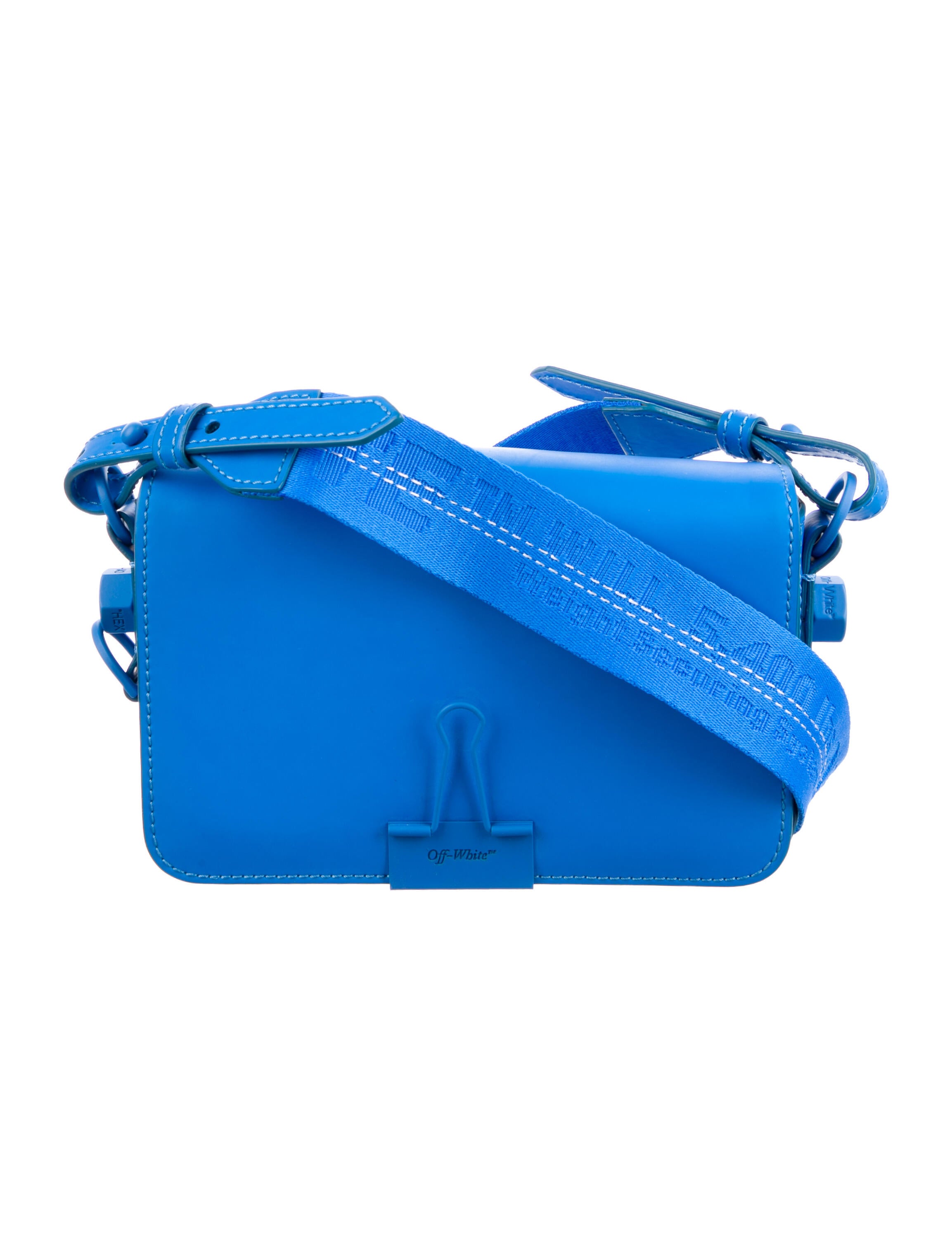 Off-White c/o Virgil Abloh Binder Clip Bag - Blue Crossbody Bags ...