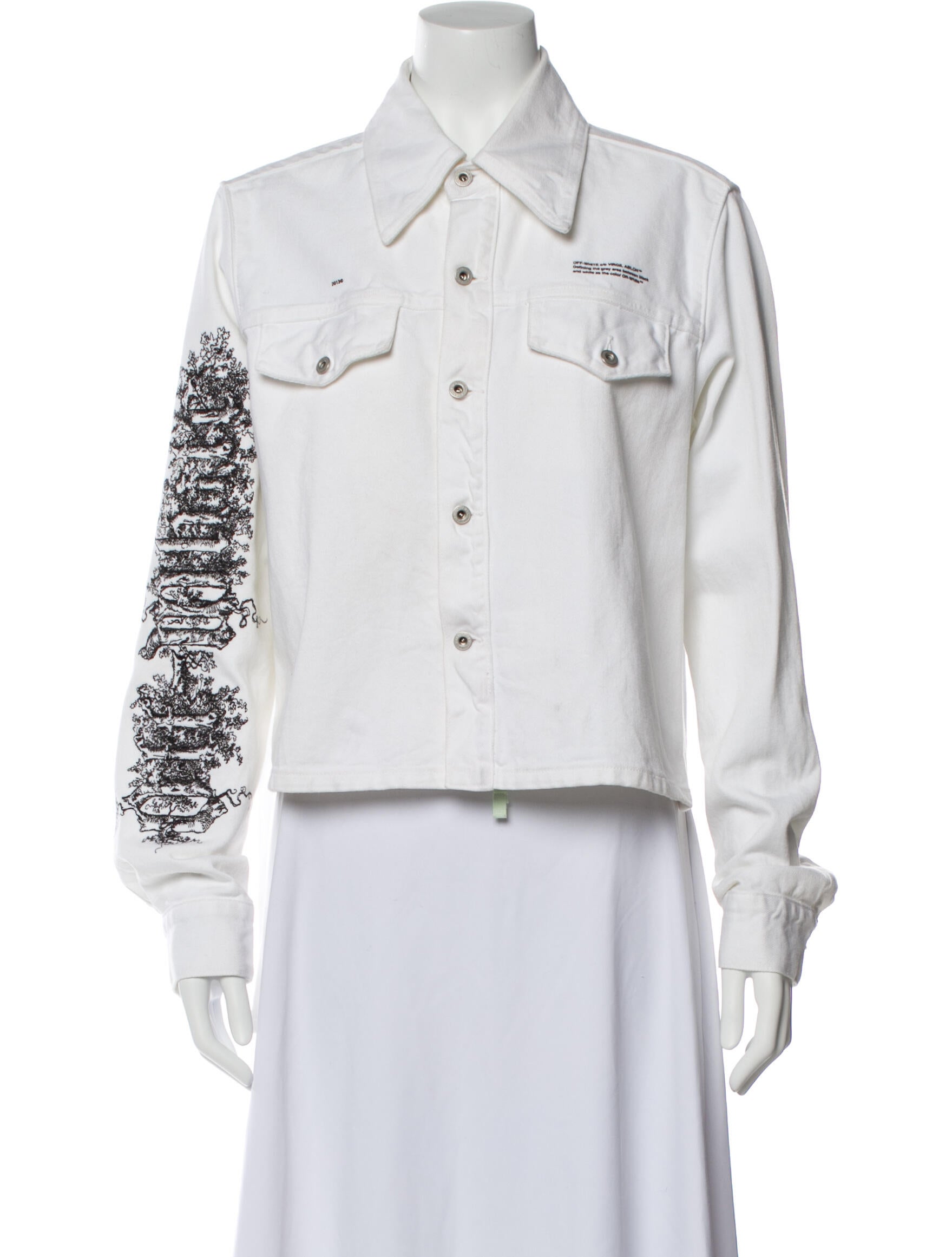 Off-White c/o Virgil Abloh 2018 x Devon Ojas Embroidered Denim Denim ...