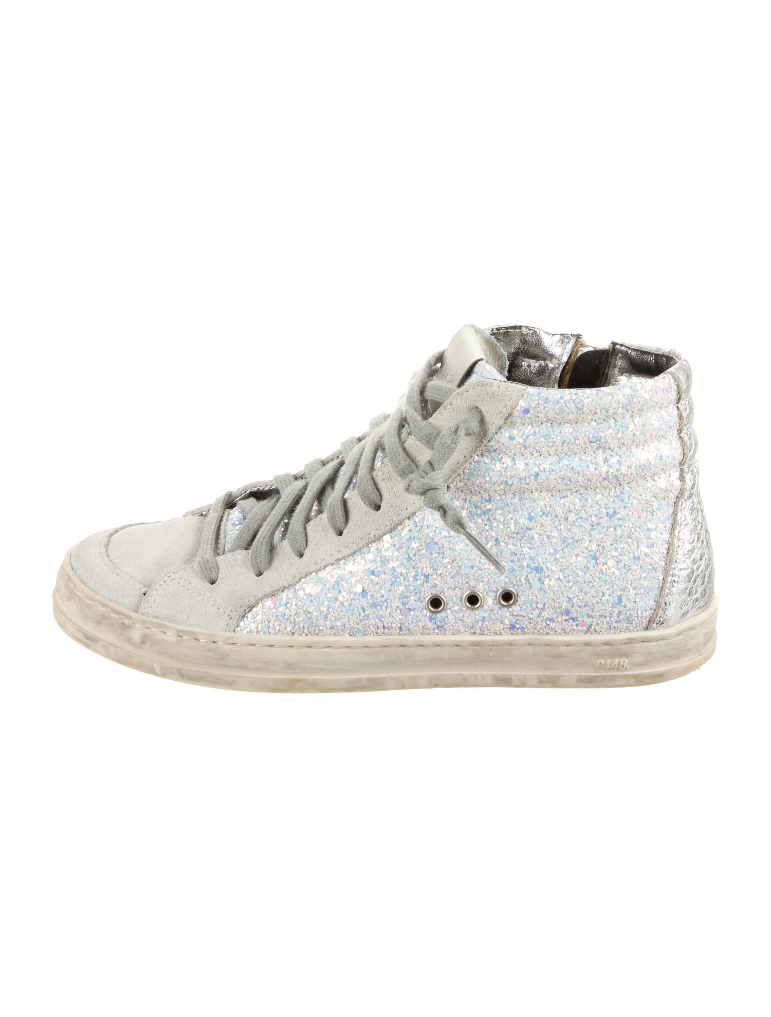 P448 Suede Glitter Accents Sneakers - Neutrals Sneakers, Shoes ...