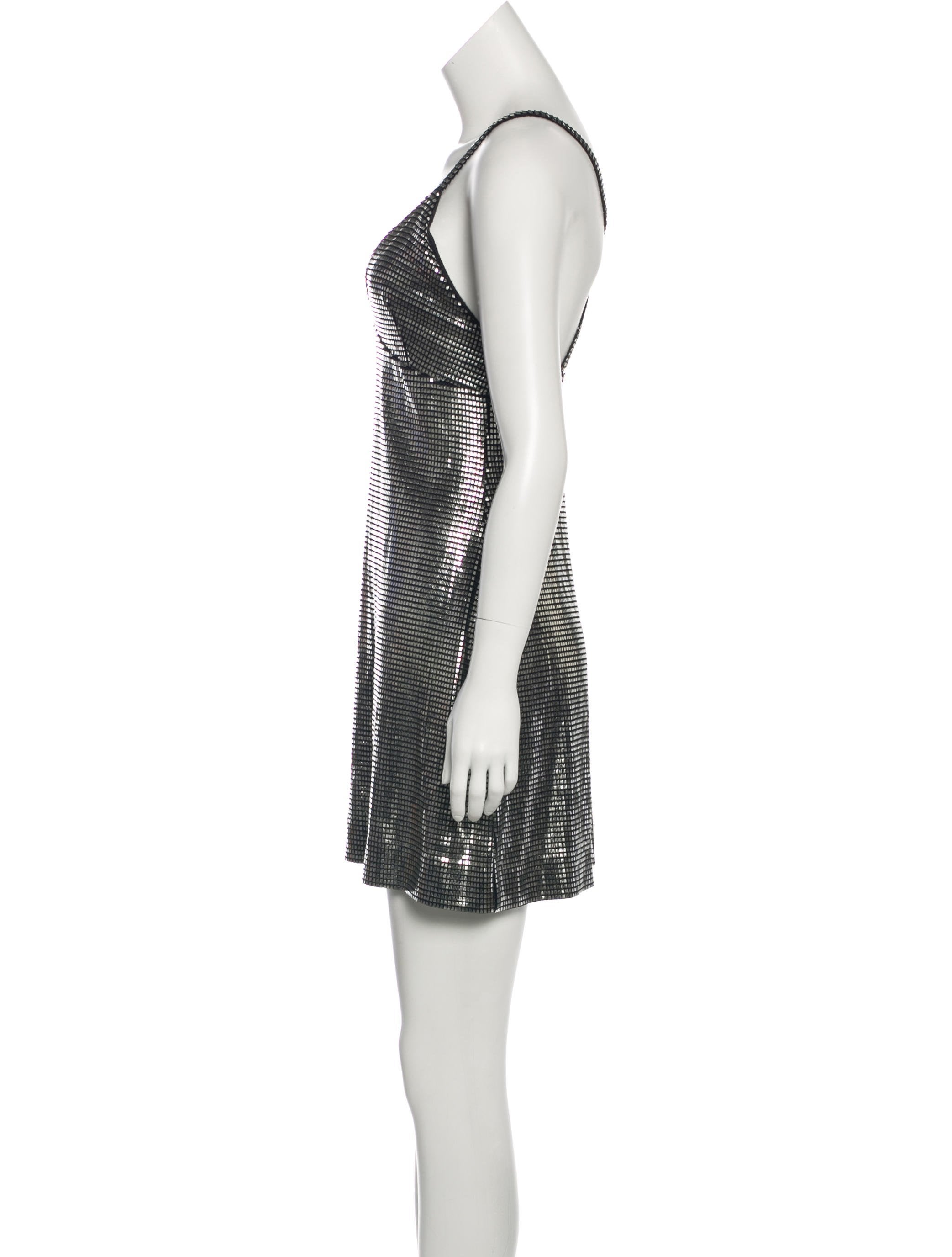 Paco Rabanne Sleeveless Chainmail Dress - Silver Dresses, Clothing ...