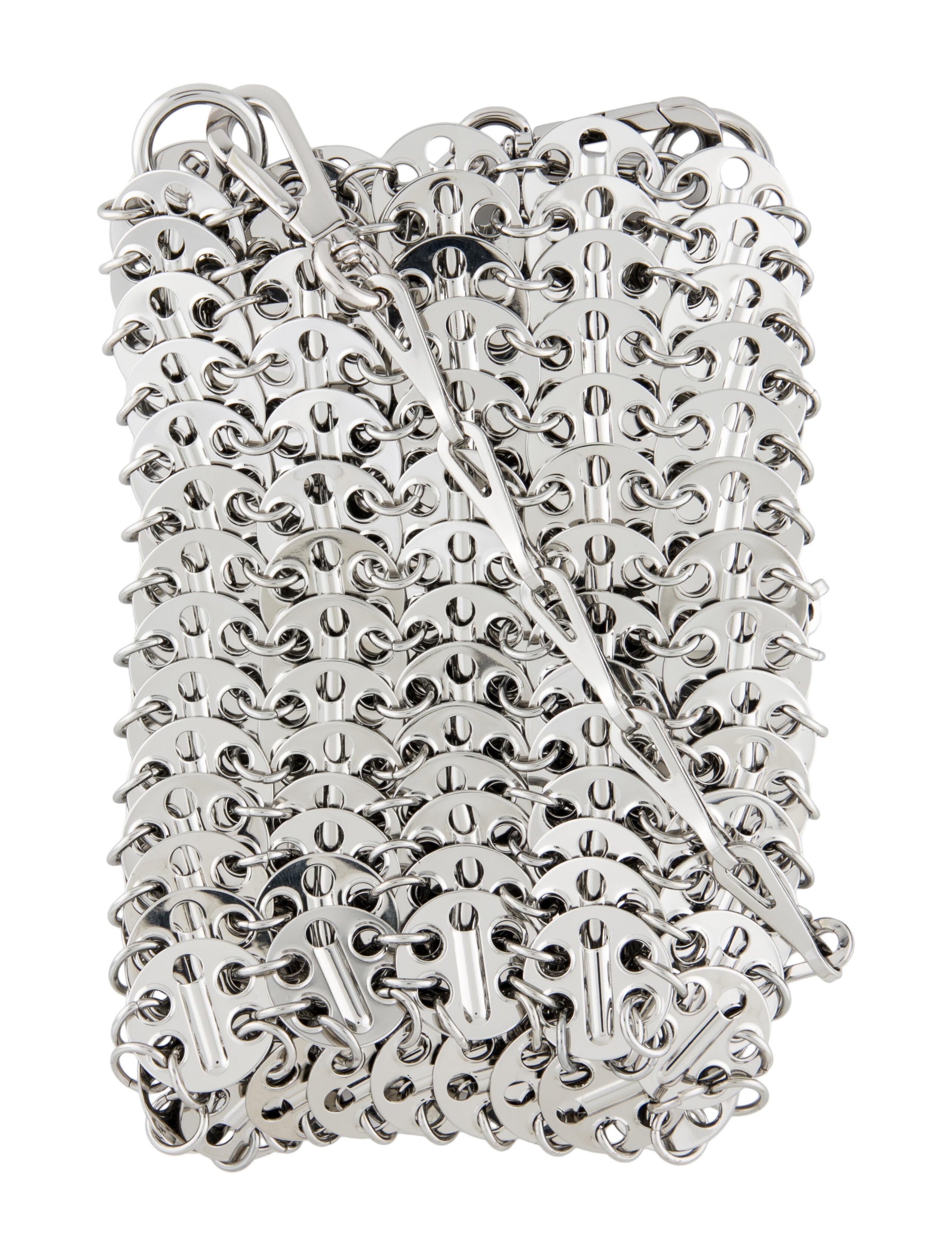 Paco Rabanne Metal Chain-Link Crossbody Bag - Silver Crossbody Bags ...