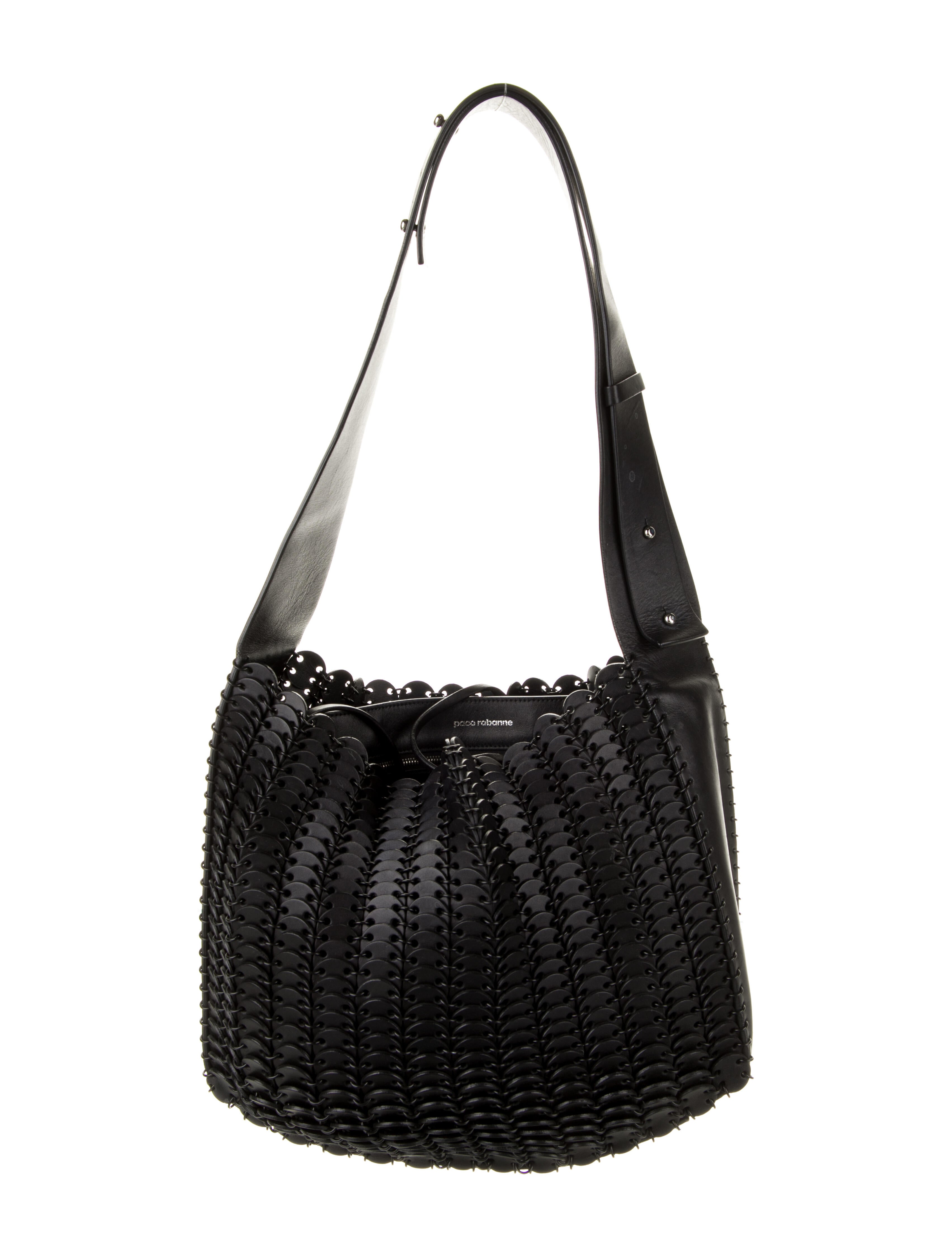 Paco Rabanne Leather Chain-Link Shoulder Bag - Black Shoulder Bags ...