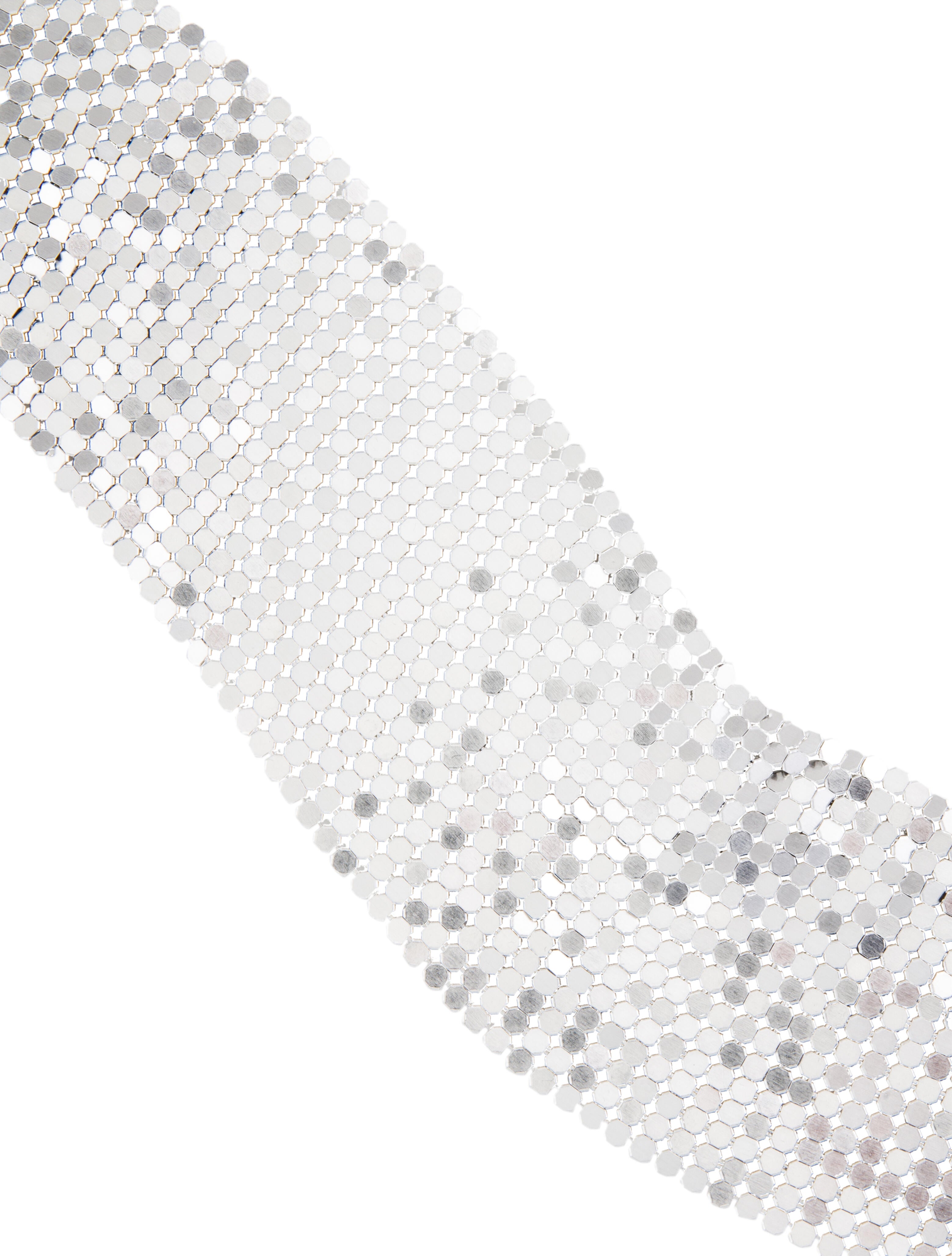 Paco Rabanne Mini Mesh Pixel Choker - Silver-Tone Metal Choker ...
