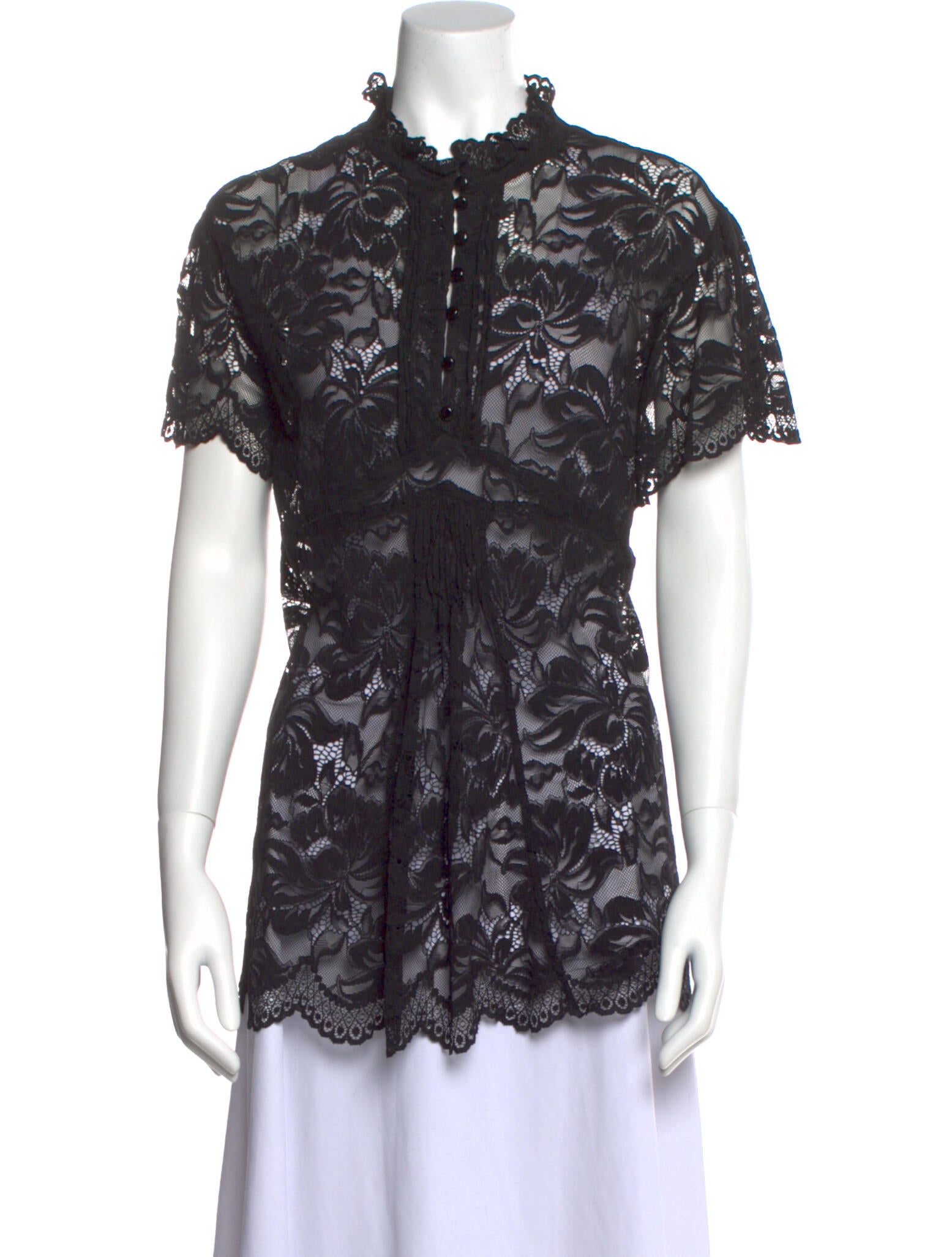 Paco Rabanne Lace Pattern Mini Dress - Black Dresses, Clothing ...