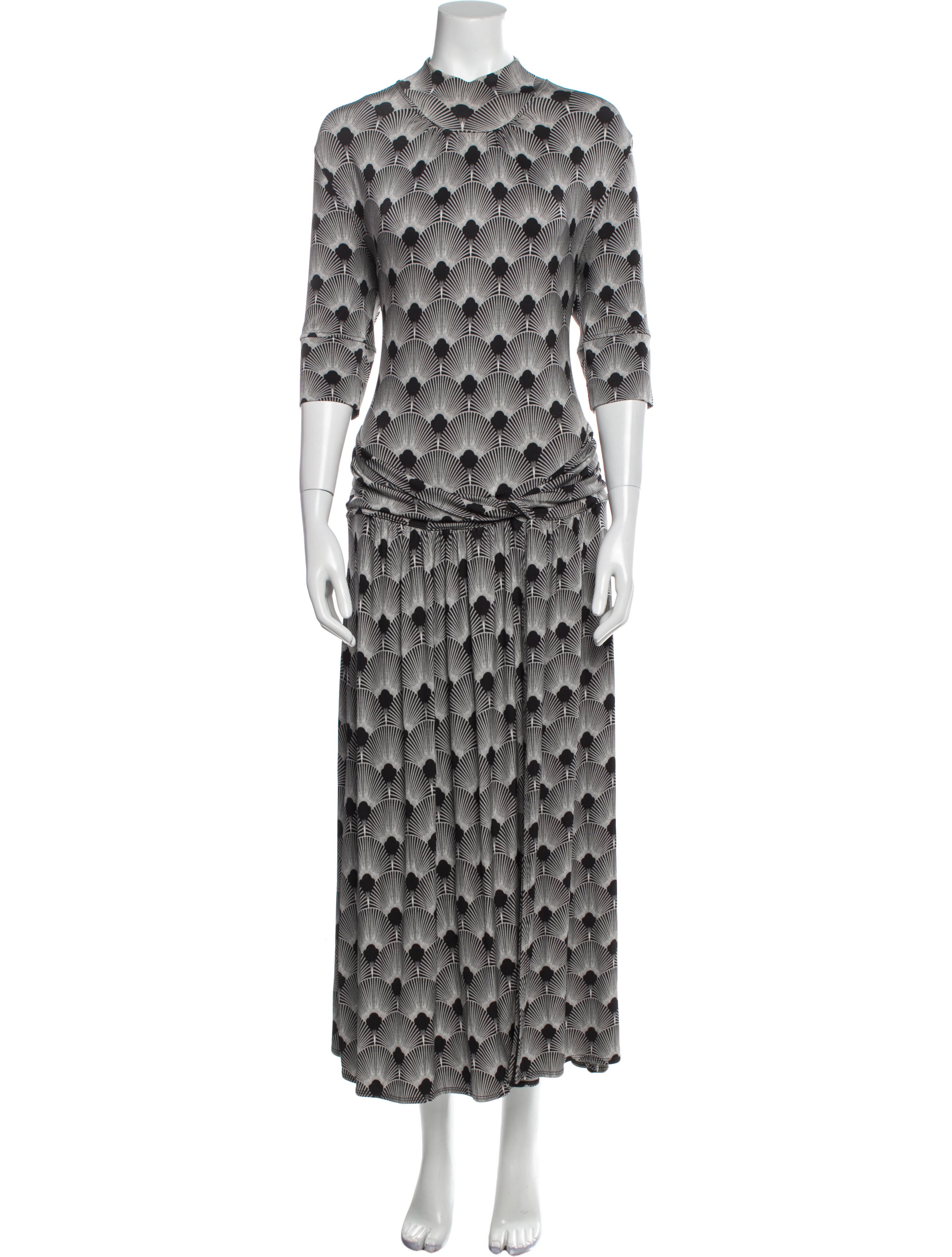 Paco Rabanne Lace Pattern Long Dress - Black Dresses, Clothing ...