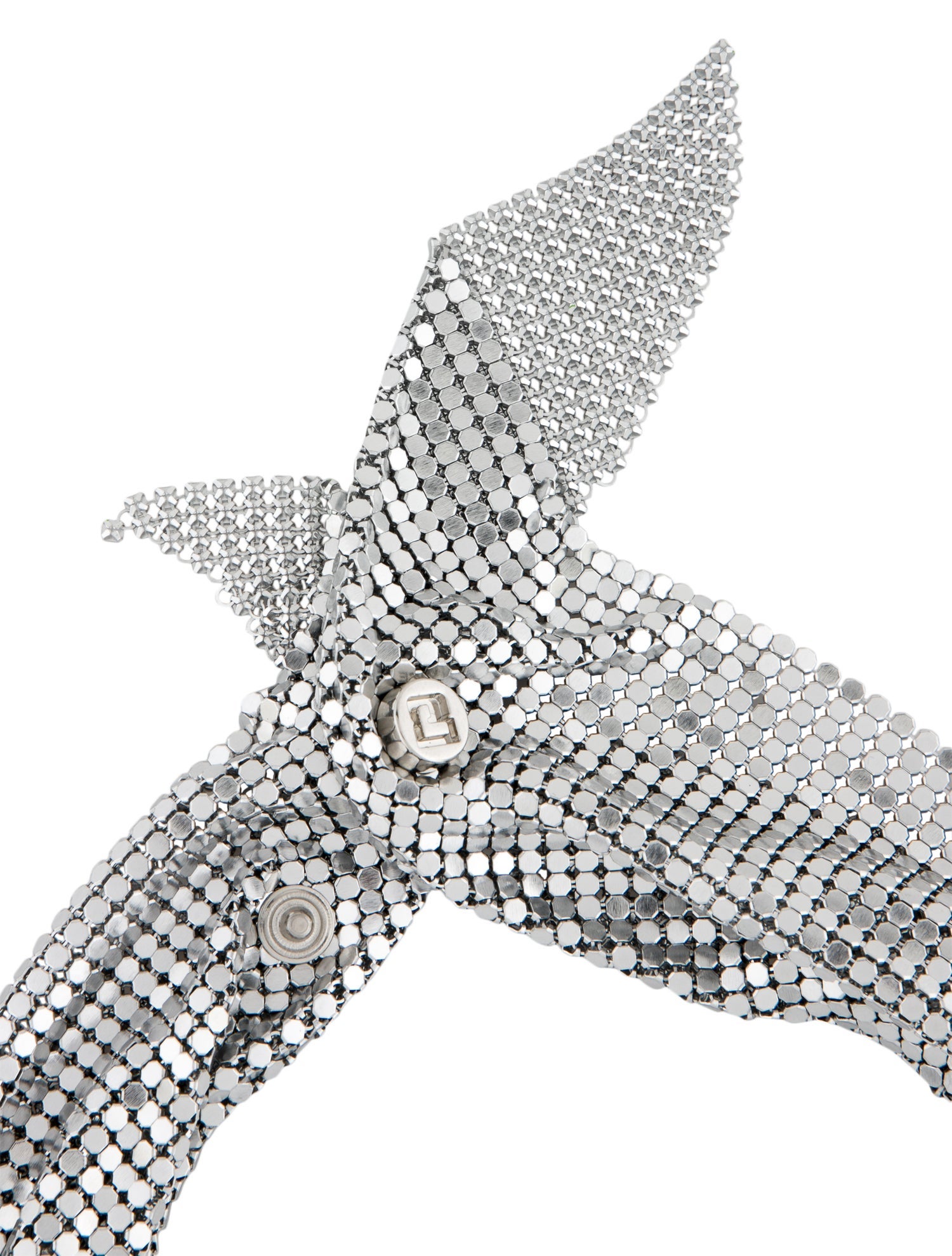 Paco Rabanne Mesh Pixel Scarf Collar Necklace - Silver-Tone Metal ...