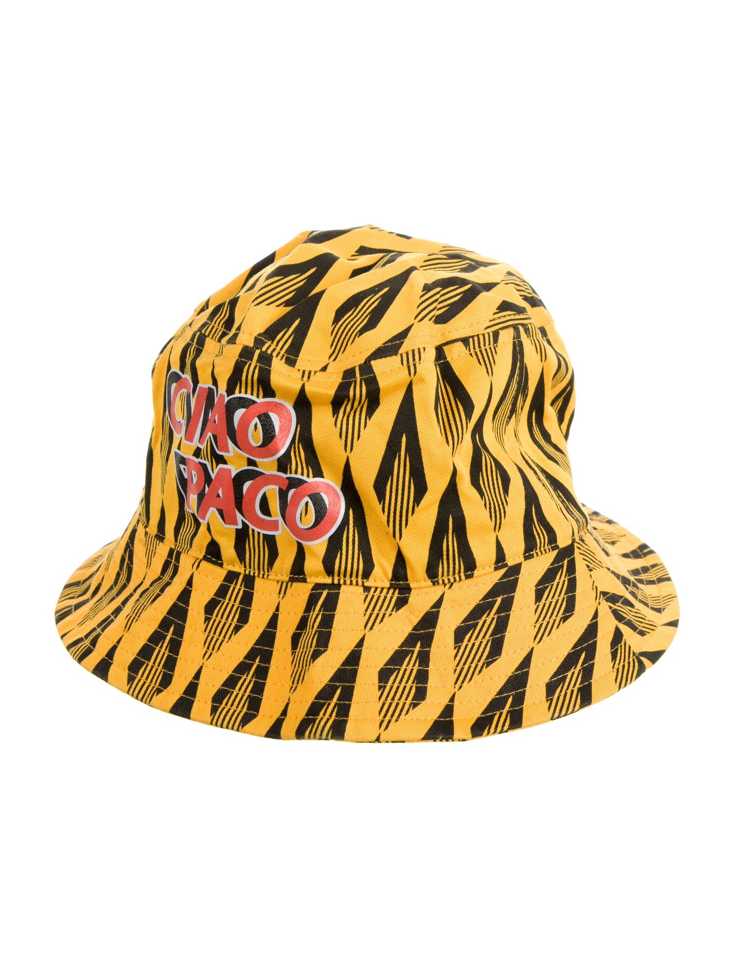 Paco Rabanne Graphic Print Bucket Hat - Yellow Hats, Accessories ...
