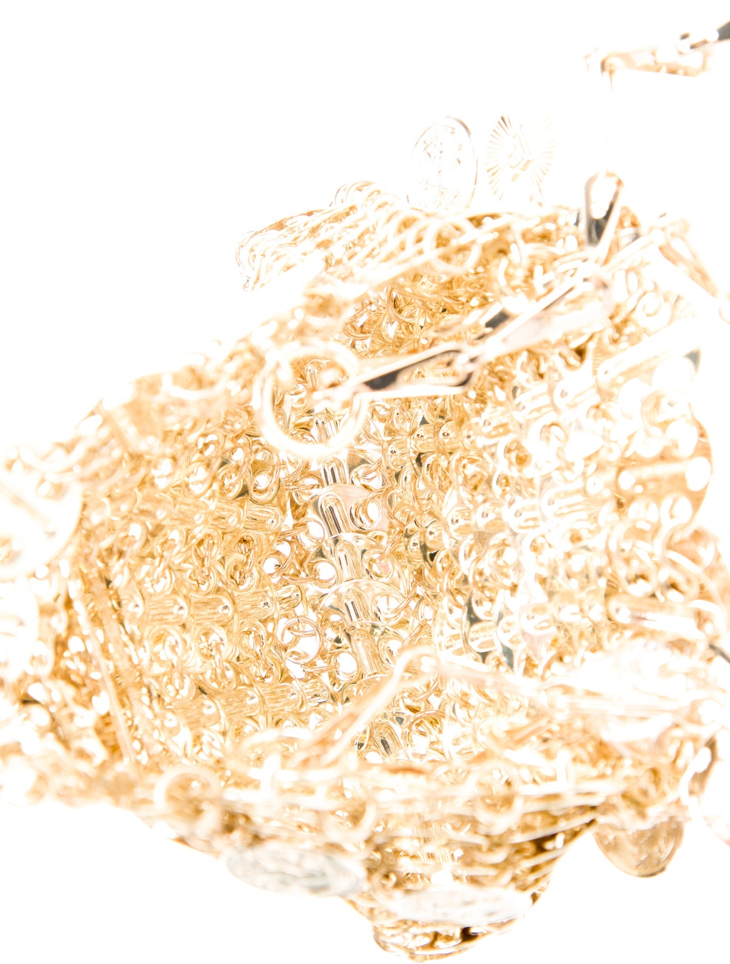 Paco Rabanne Gold Metal evening Bag - Gold Evening Bags, Handbags ...