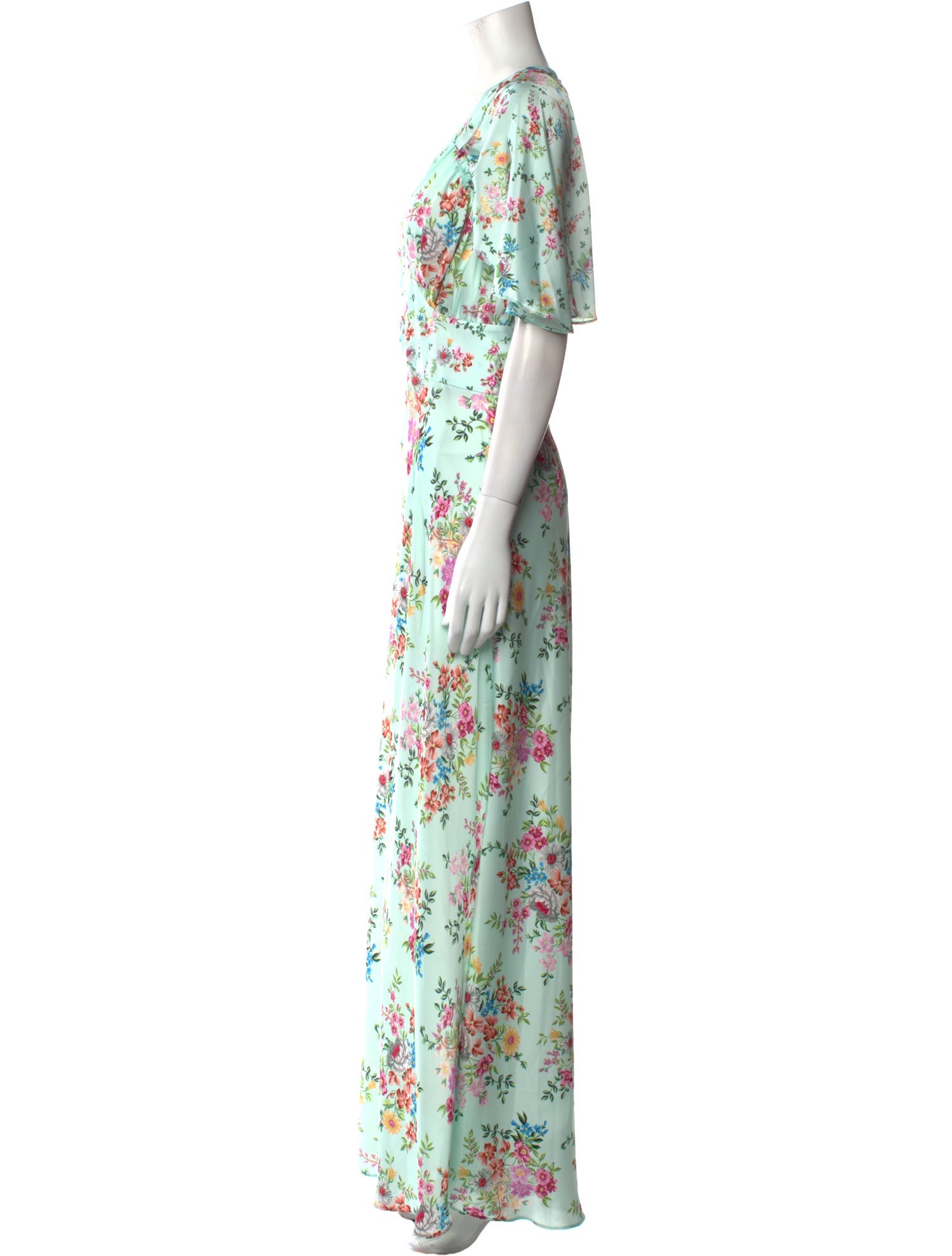 Paco Rabanne Floral Print Long Dress - Blue Dresses, Clothing ...
