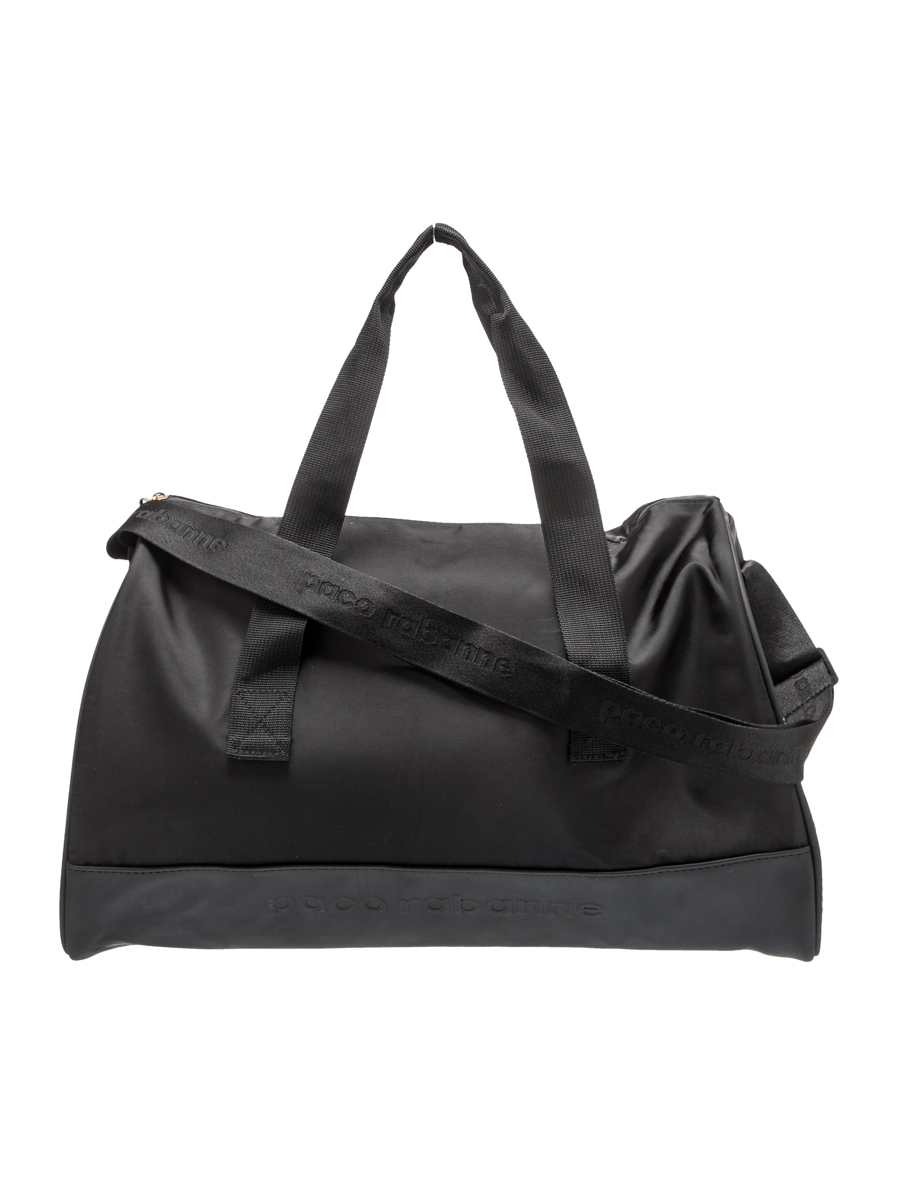 Paco Rabanne Nylon Weekender Bag - Black Messenger Bags, Bags ...