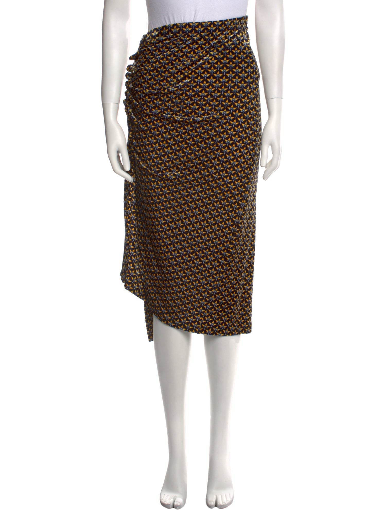 Paco Rabanne Printed Midi Length Skirt - Yellow Skirts, Clothing ...