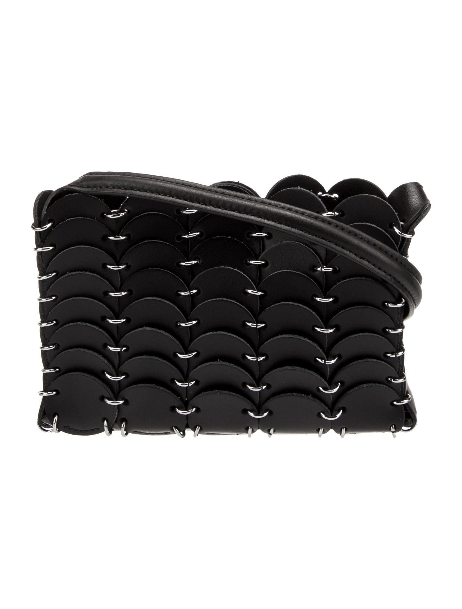 Paco Rabanne Leather Messenger Bag - Black Crossbody Bags, Handbags ...