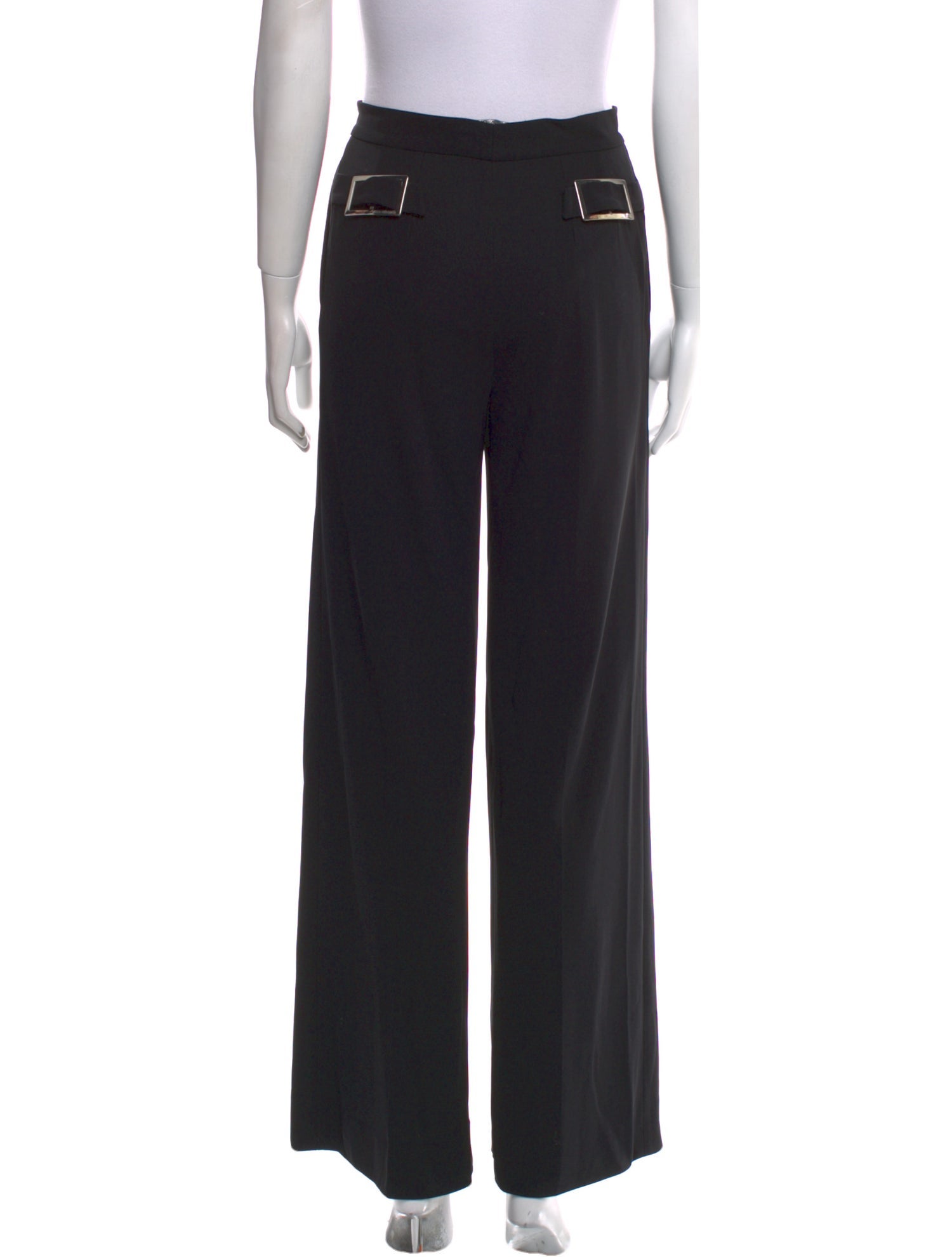 Paco Rabanne Wide Leg Pants - Black, 13" Rise Pants, Clothing ...